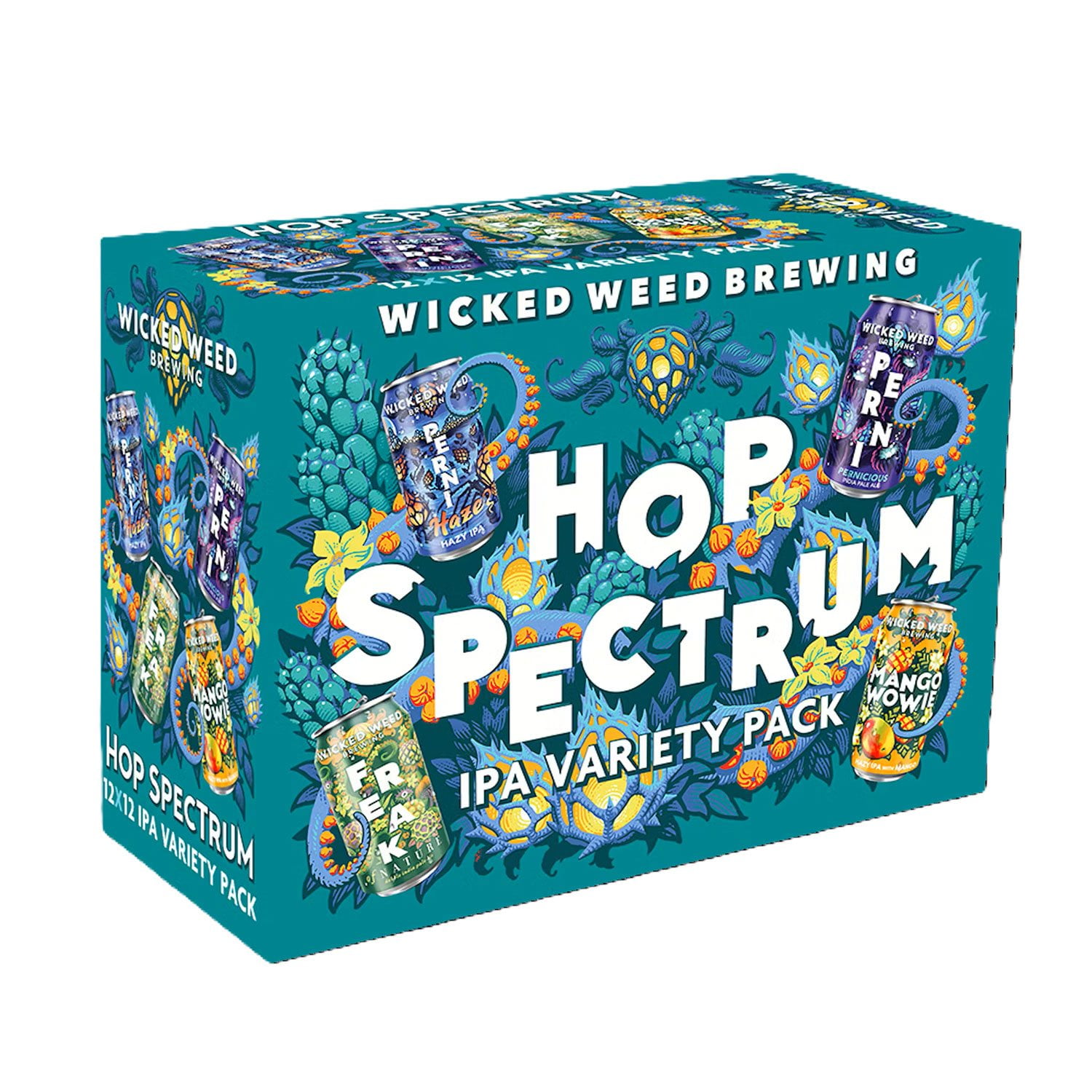 Wicked Weed Hop Spectrum IPA Ale Beer Variety Pack, 12 fl. oz. can, 12 ...