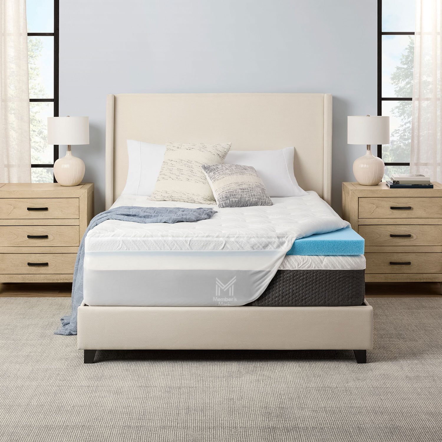 Member’s Mark 4" Pillow Top Gel Memory Foam Mattress Topper - Samsclub.com
