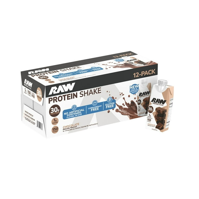 RAW Nutrition 30g Protein Shake, Chocolate, 11 fl. oz., 12 pk ...