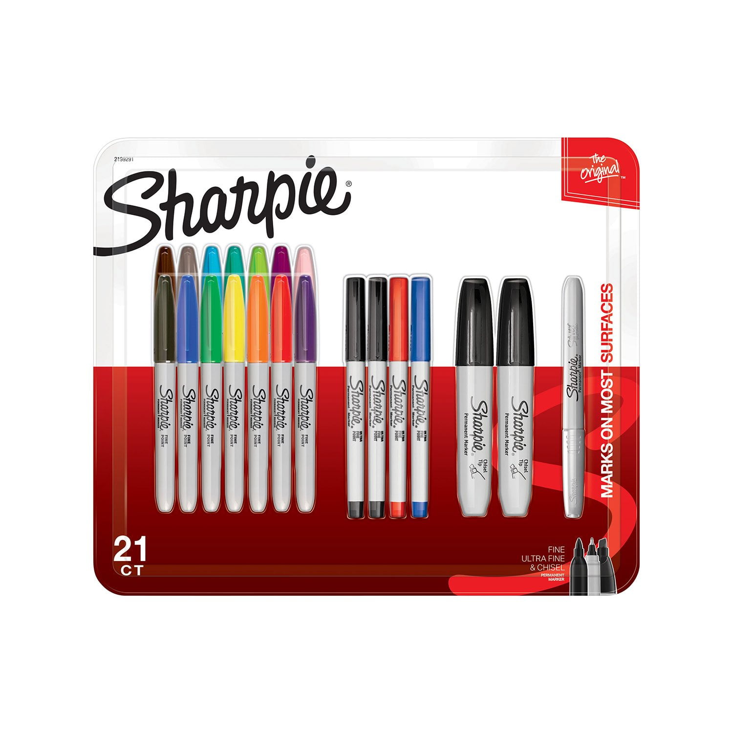 Sharpie Permanent Markers, Assorted Tips and Colors, 21 Count ...