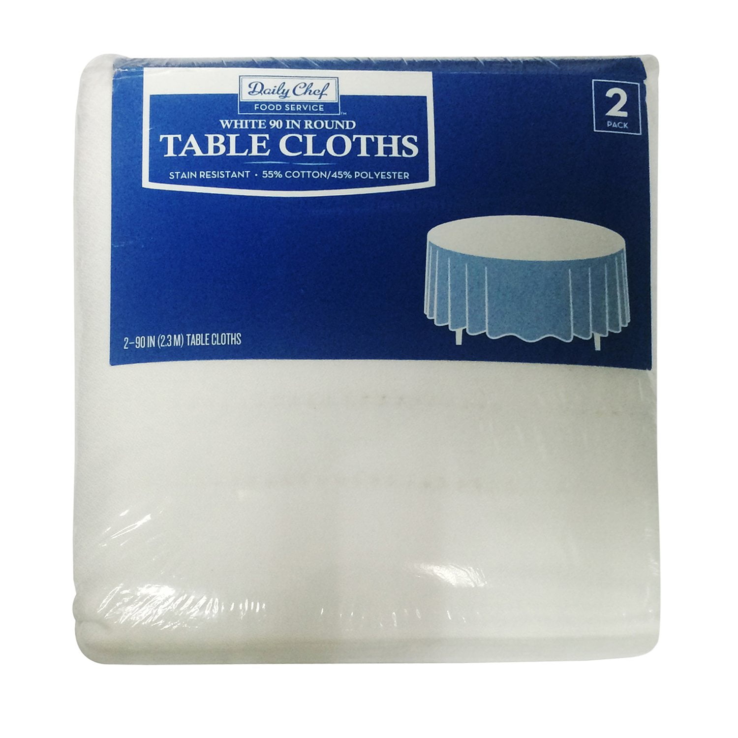 Daily Chef Round Tablecloth, White (90" , 2pk.) - Samsclub.com