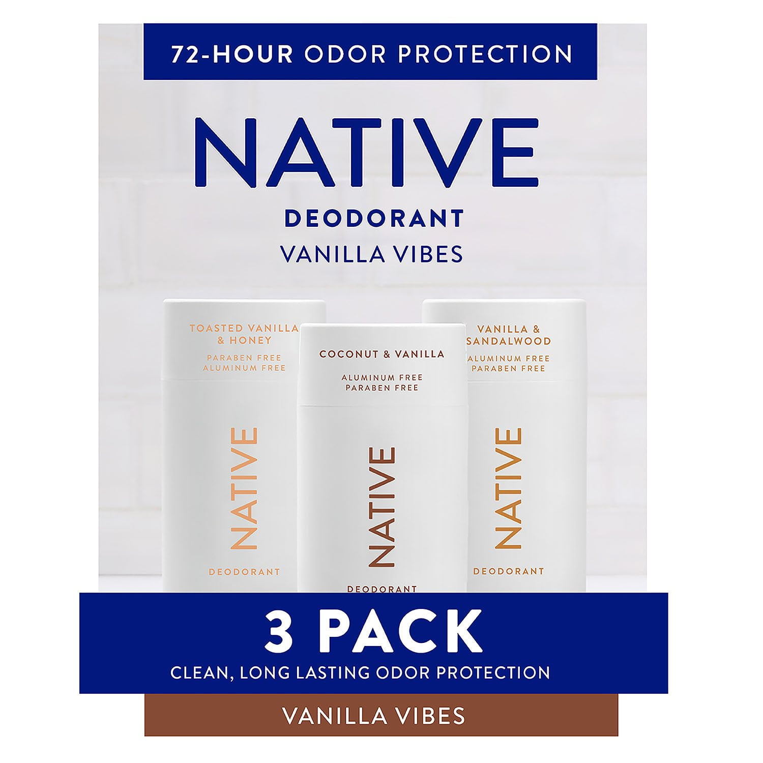 Native Aluminum-Free Deodorant, Vanilla Variety Pack, 2.65 oz., 3 pk ...