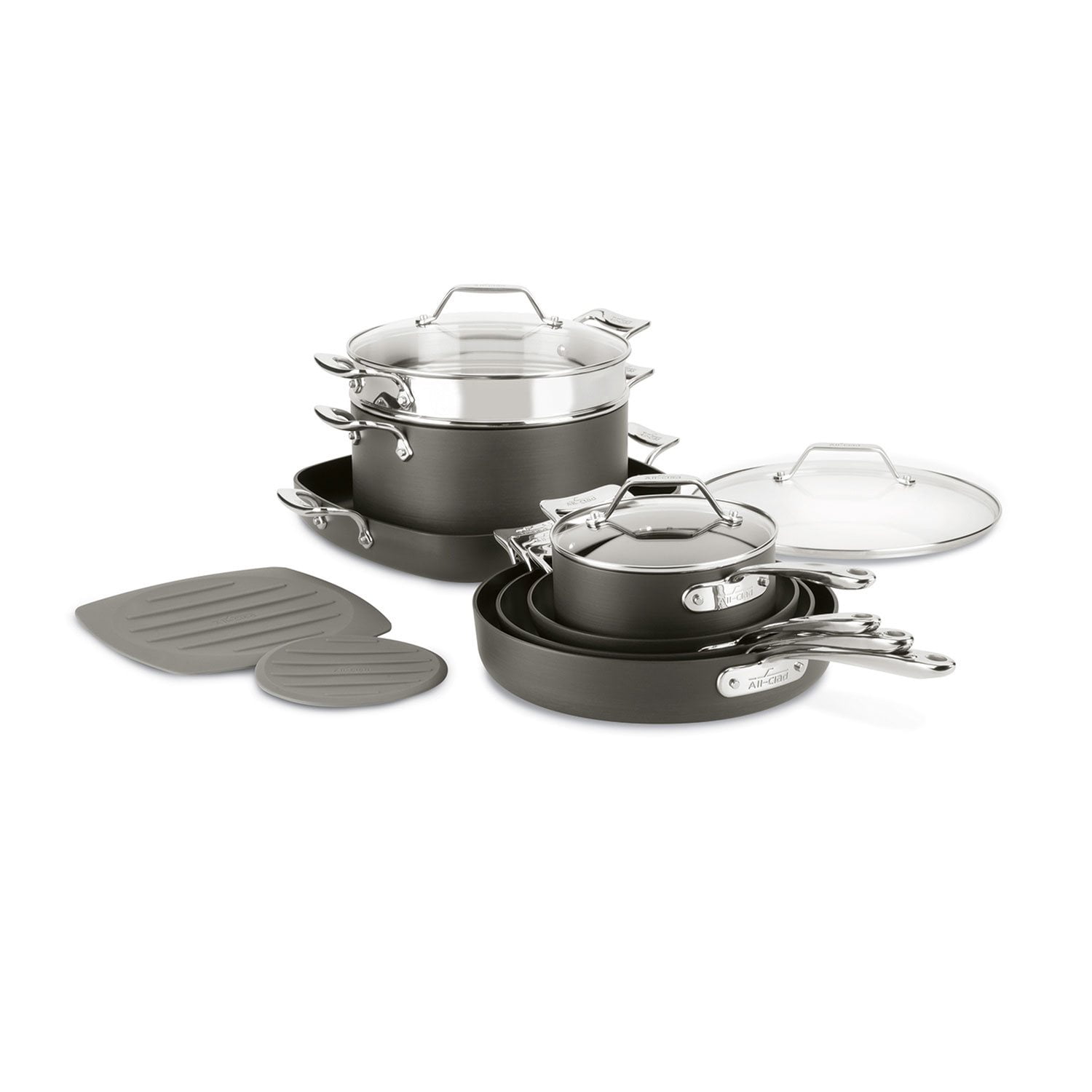 All-Clad Hard Anodized Nonstick Cookware Set, 12 piece Set - Samsclub.com