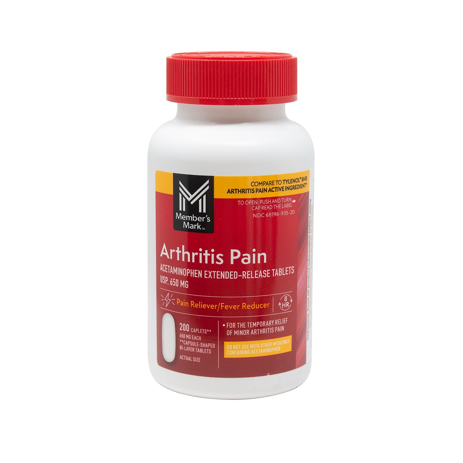 Member's Mark Arthritis Pain Extended Release Tablets, 650 mg ...