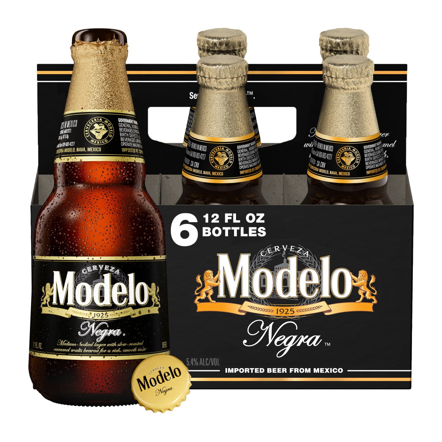 Modelo Negra Mexican Amber Lager Beer 12 fl. oz. bottle, 6 pk ...