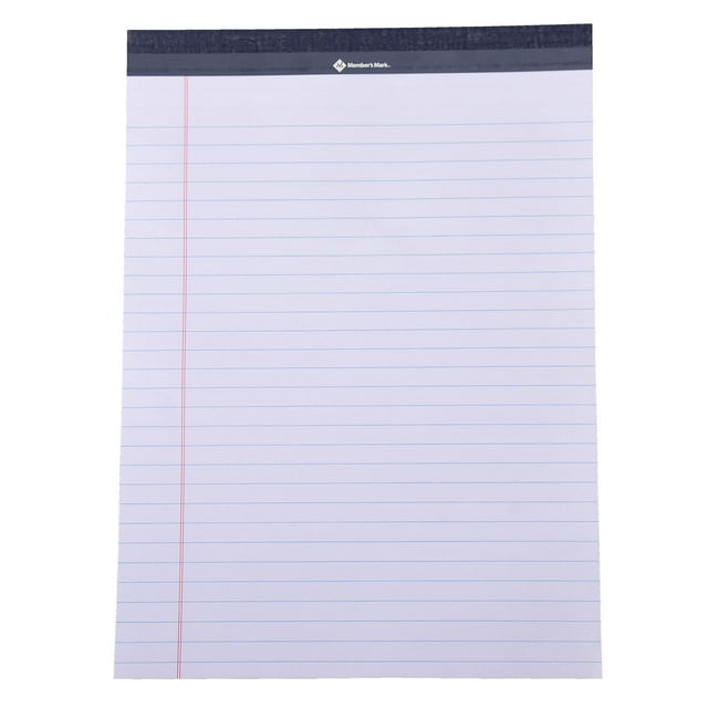 Member's Mark Legal Pad - Perforated White 15-Pack - Samsclub.com