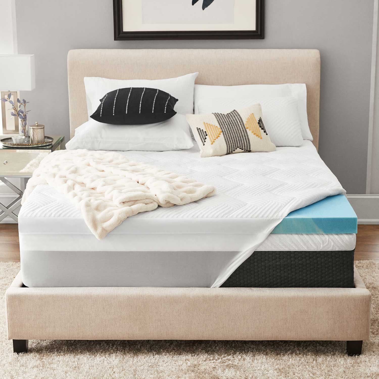 Member’s Mark Hotel Premier Collection 3” Gel Memory Foam Mattress ...
