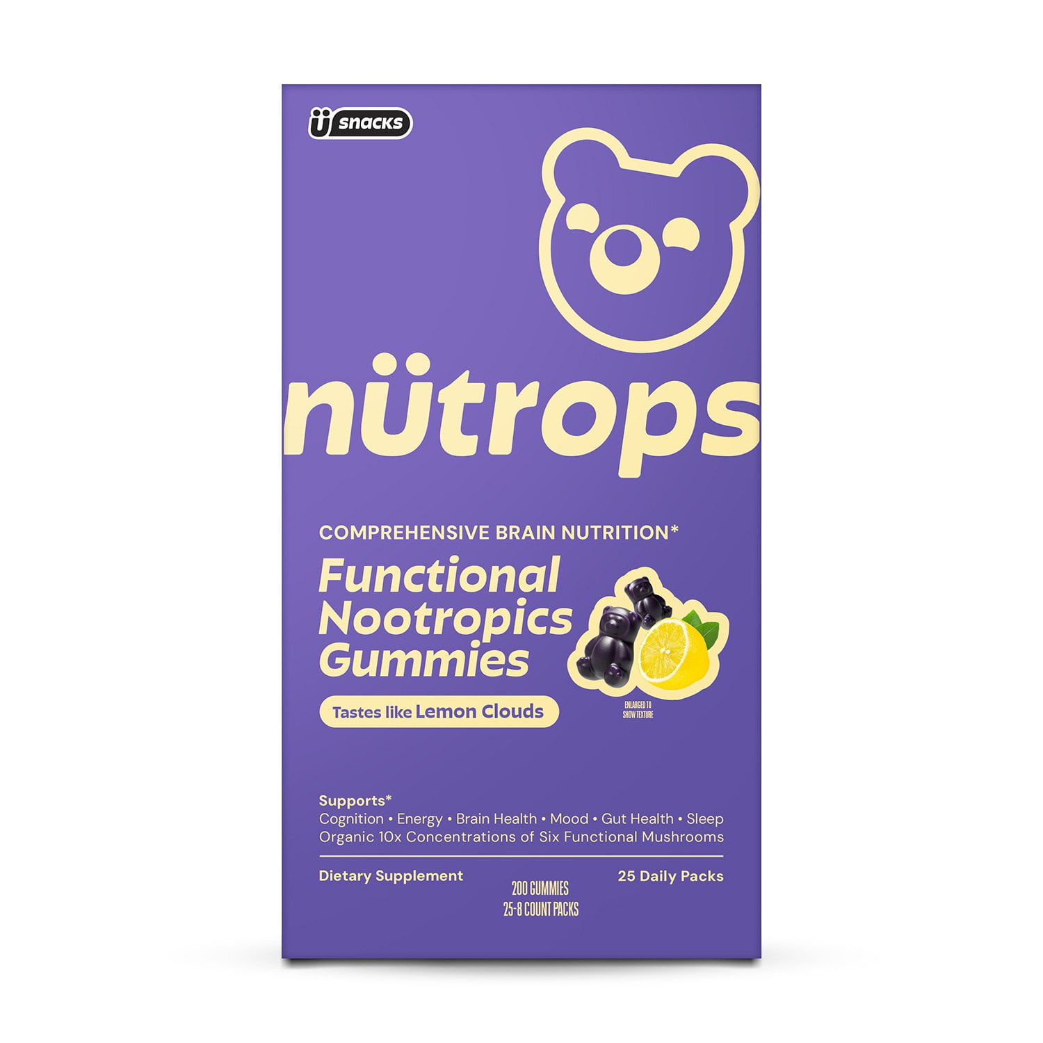 Nutrops by Gruns Adult Organic Functional Nootropic Mushroom Gummies ...