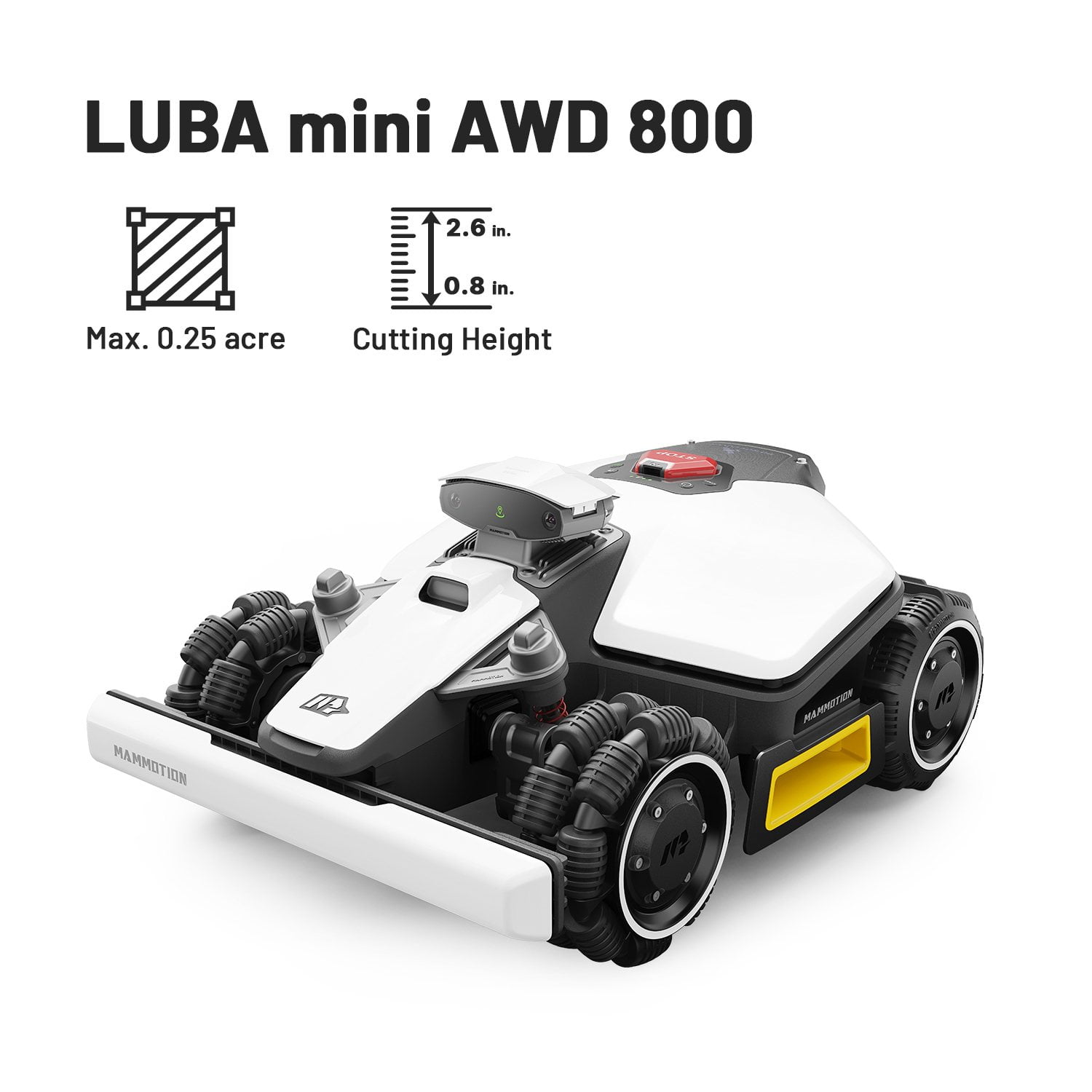 LUBA Mini AWD 800 Robot Lawn Mower 2pcs 3 set Blade Kit (24 pcs) + 1pcs ...