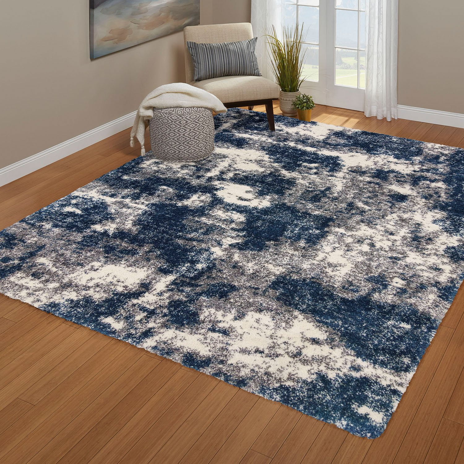 Lenox Shag Rug in Garda Blue, Assorted Sizes - Samsclub.com