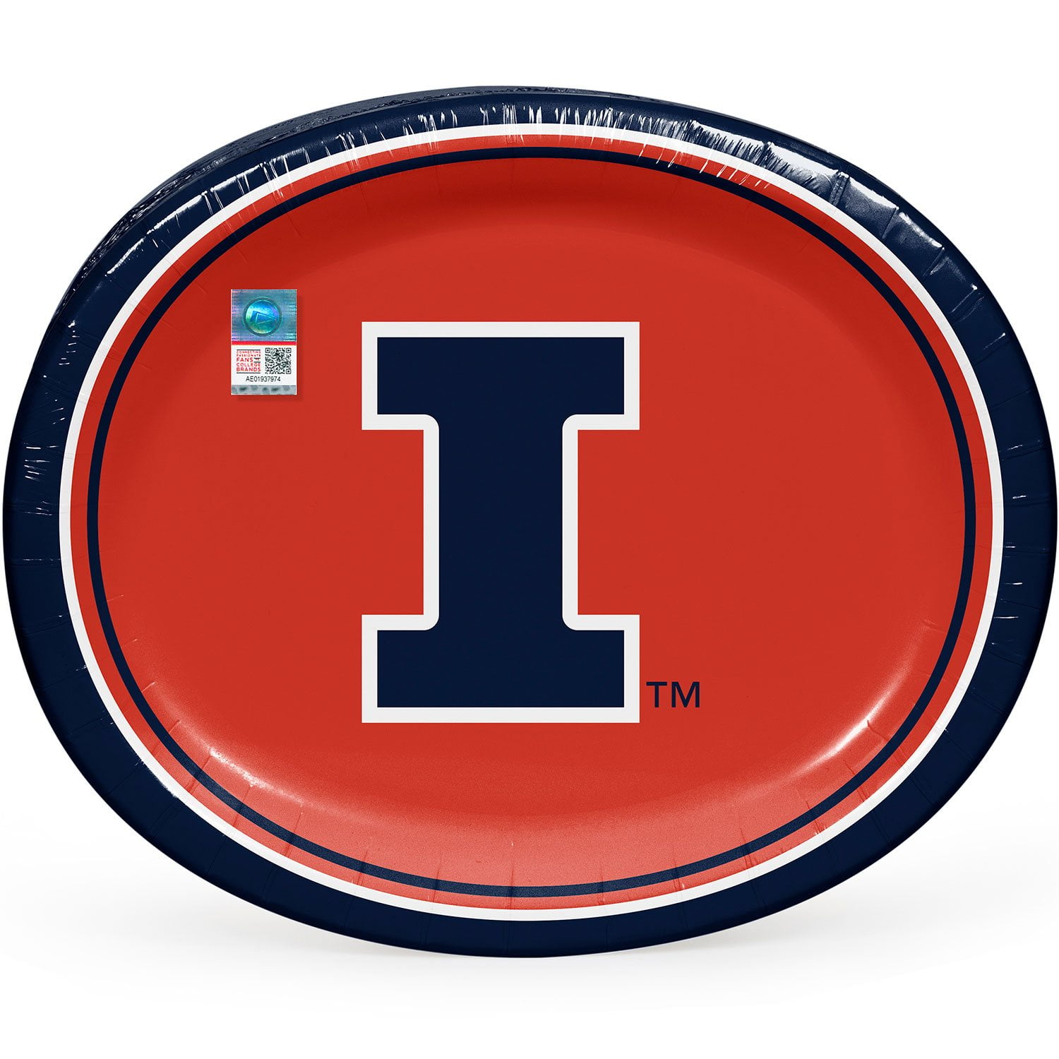 NCAA Oval Paper Plates, 10" x 12", 50 ct., Choose Team - Samsclub.com