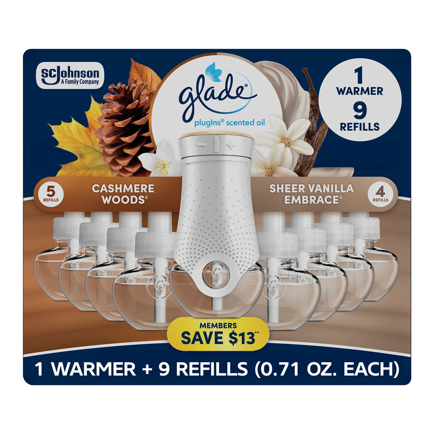 Glade PlugIns Scented Oil, Cashmere Woods with Sheer Vanilla Embrace, 1 ...