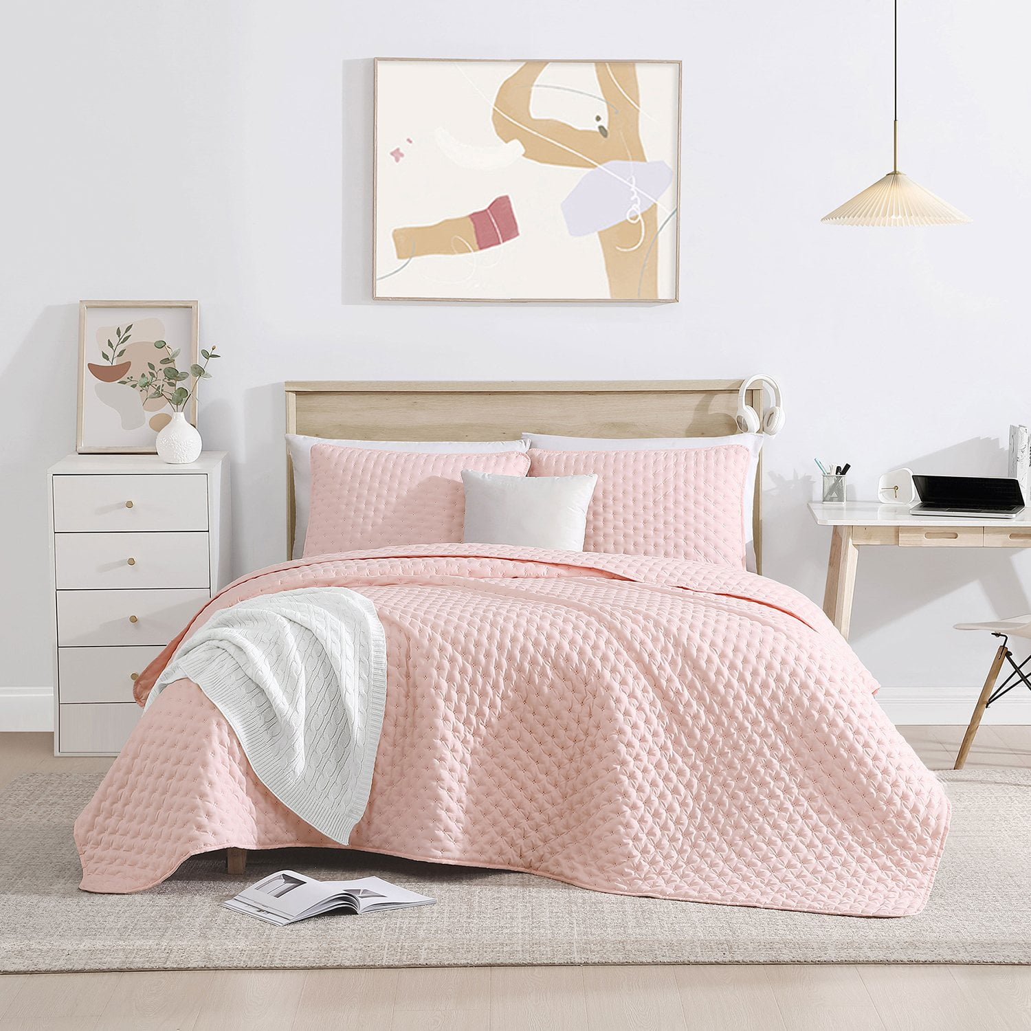 Swift Home 3-Piece Bubble Pinsonic Quilt Set, Assorted Sizes - Samsclub.com