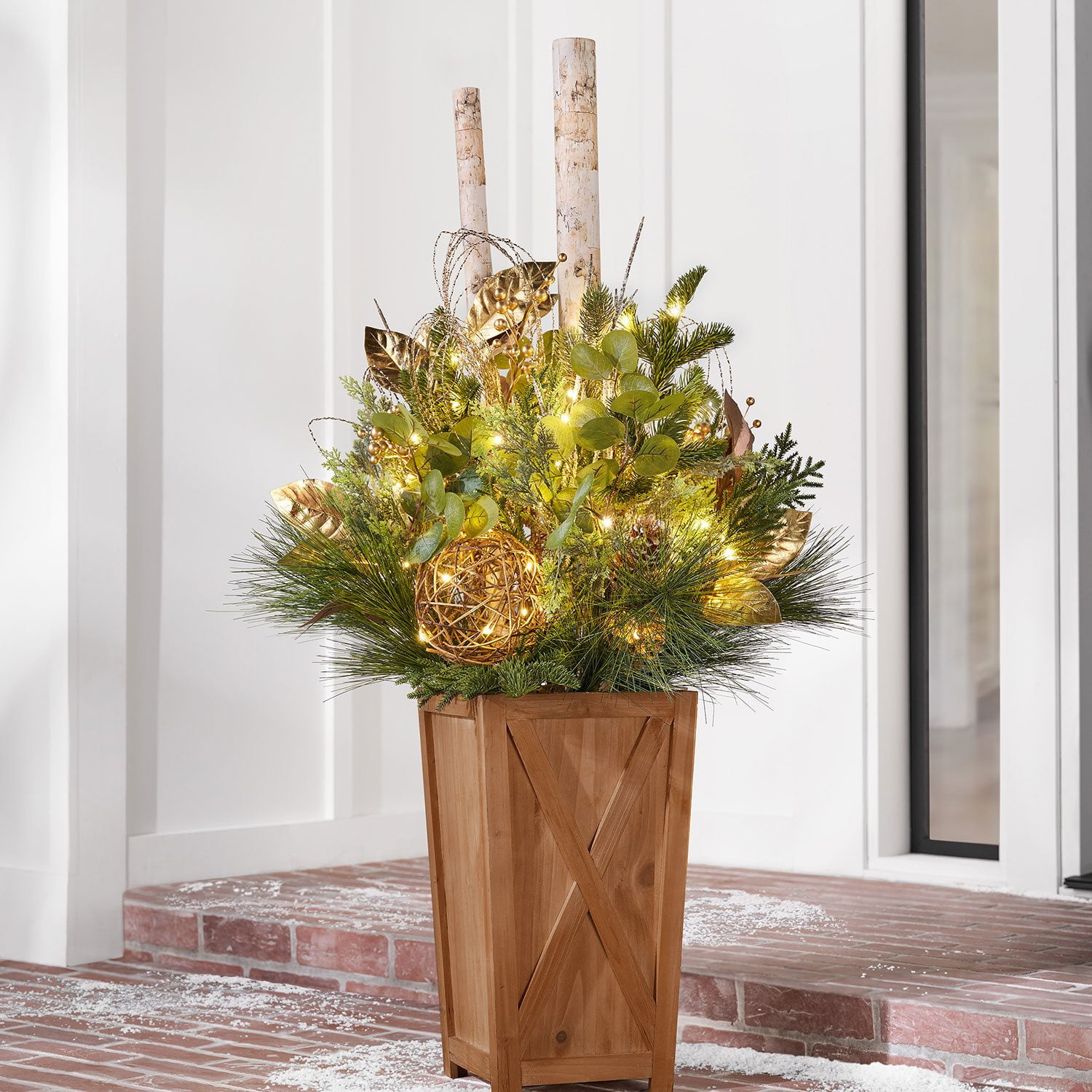 Member's Mark 48" Pre-Lit Decorative Topiary with Berries - Samsclub.com