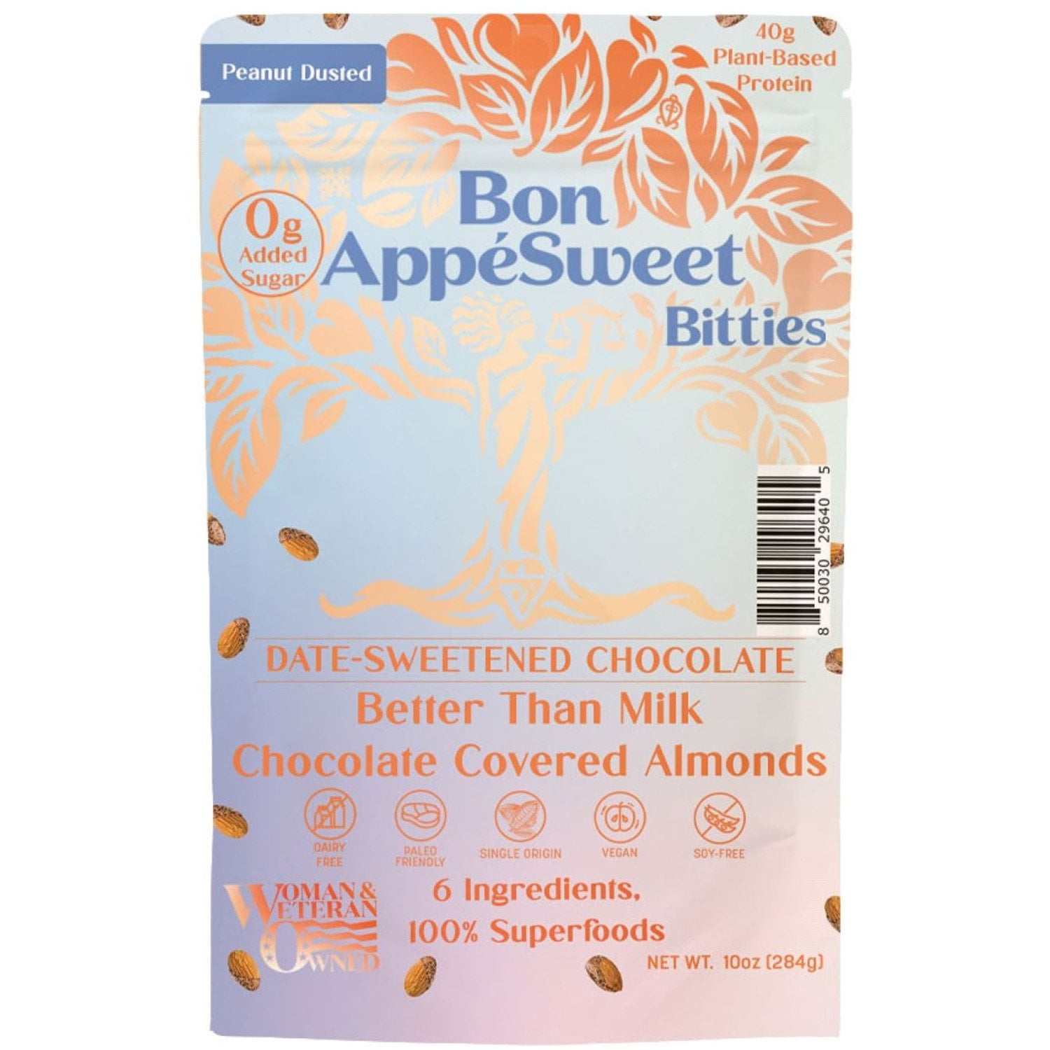 Bon AppeSweet Bitties Chocolate Covered Almonds With Peanut Dust, 10 oz ...