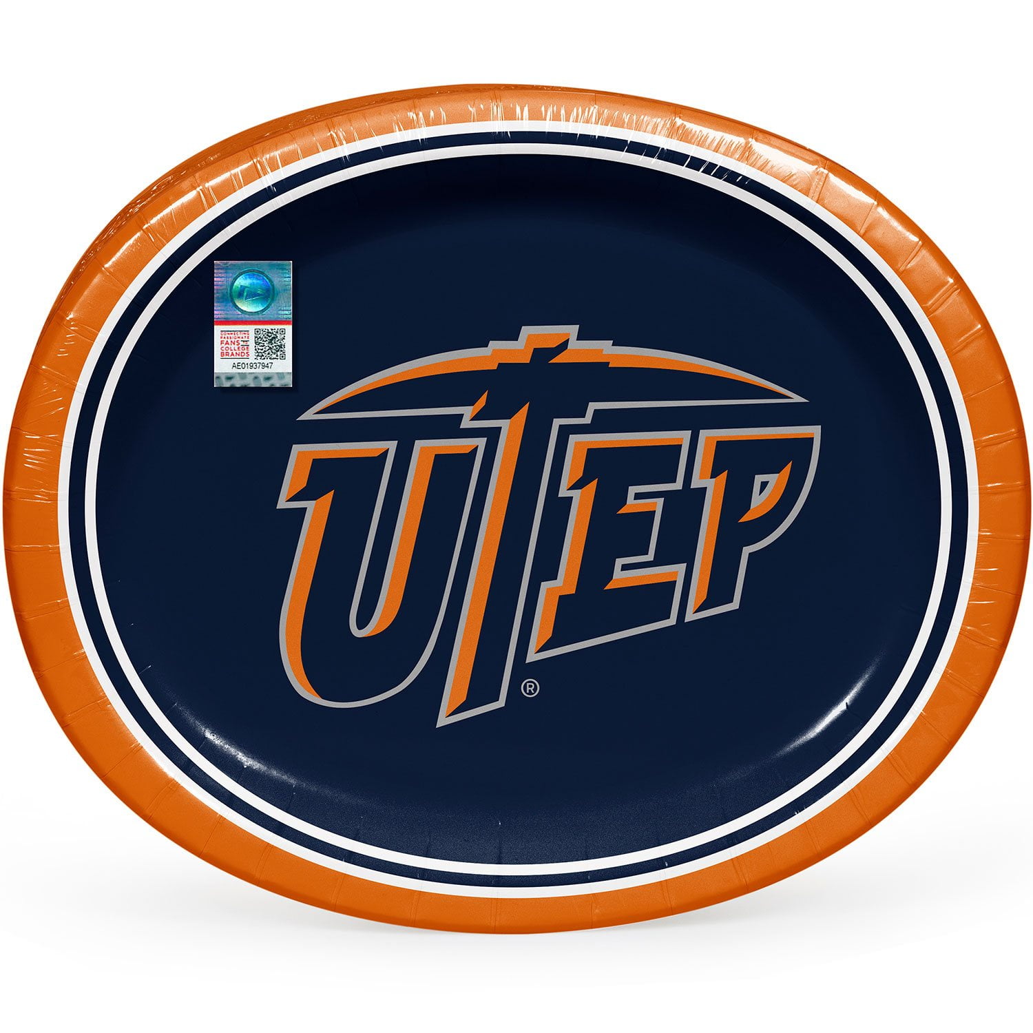 NCAA Oval Paper Plates, 10" x 12", 50 ct., Choose Team - Samsclub.com