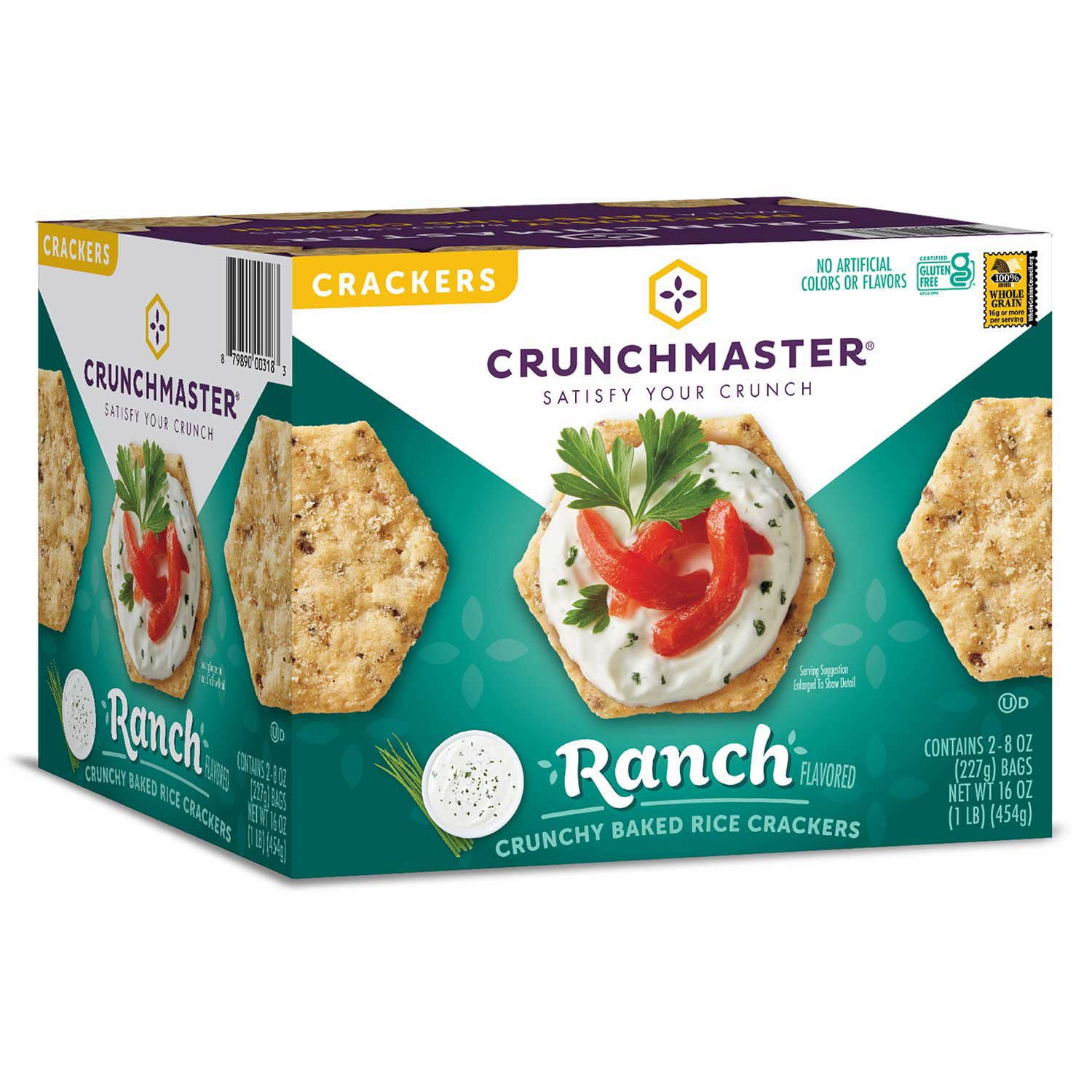 Crunchmaster Ranch Flavored Rice Crackers, 8 oz., 2 pk. - Samsclub.com