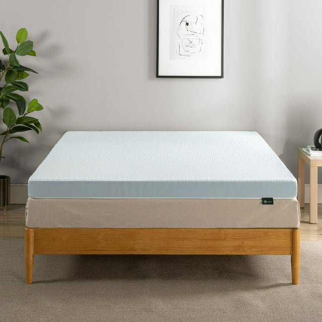 Zinus Night Therapy 4" Cooling Gel Mattress Topper With Washable Cover ...