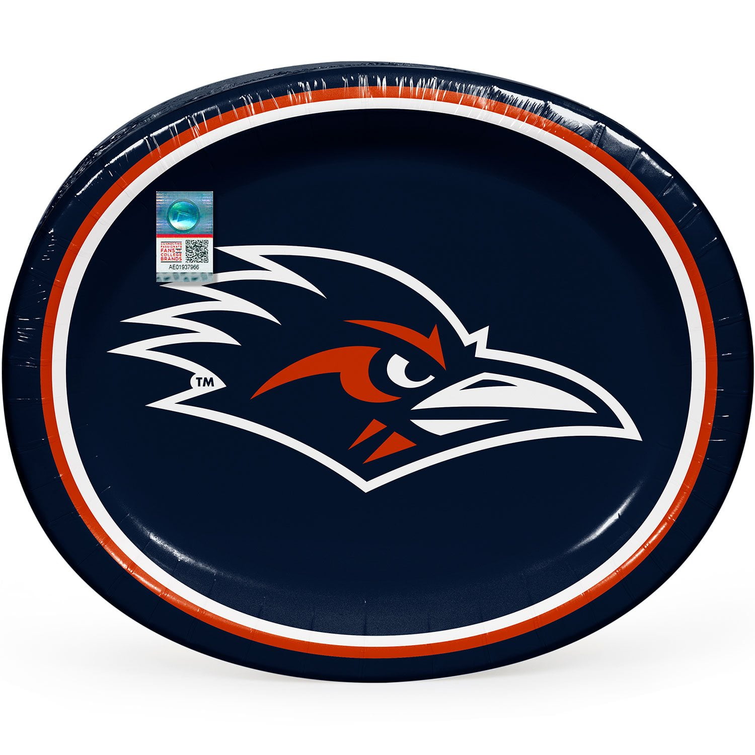 NCAA Oval Paper Plates, 10" x 12", 50 ct., Choose Team - Samsclub.com