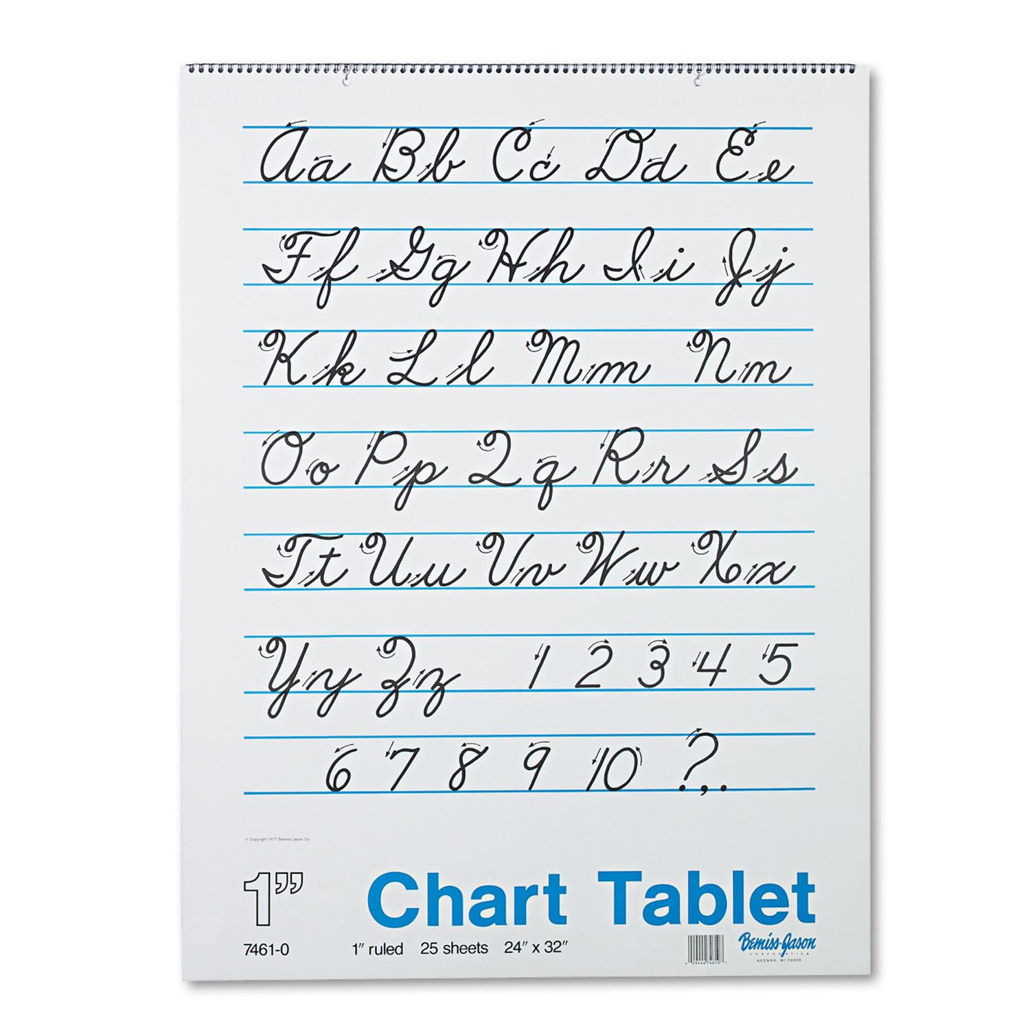 Pacon Chart Tablets w/Cursive Cover, Ruled, 24 x 32, White, 25 Sheets ...