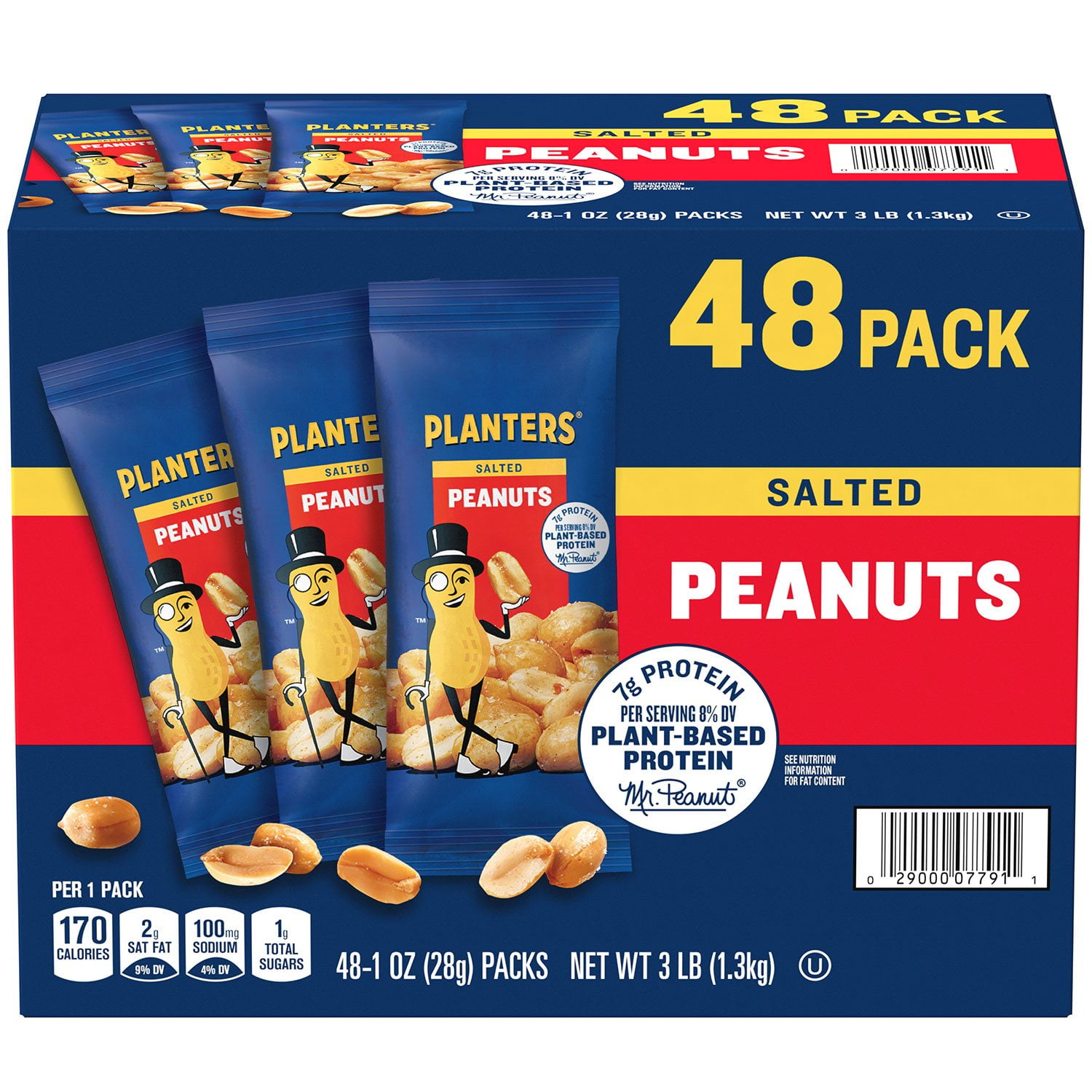 Planters Salted Peanuts, Single-Serve Packs, 1 oz., 48 pk. - Samsclub.com