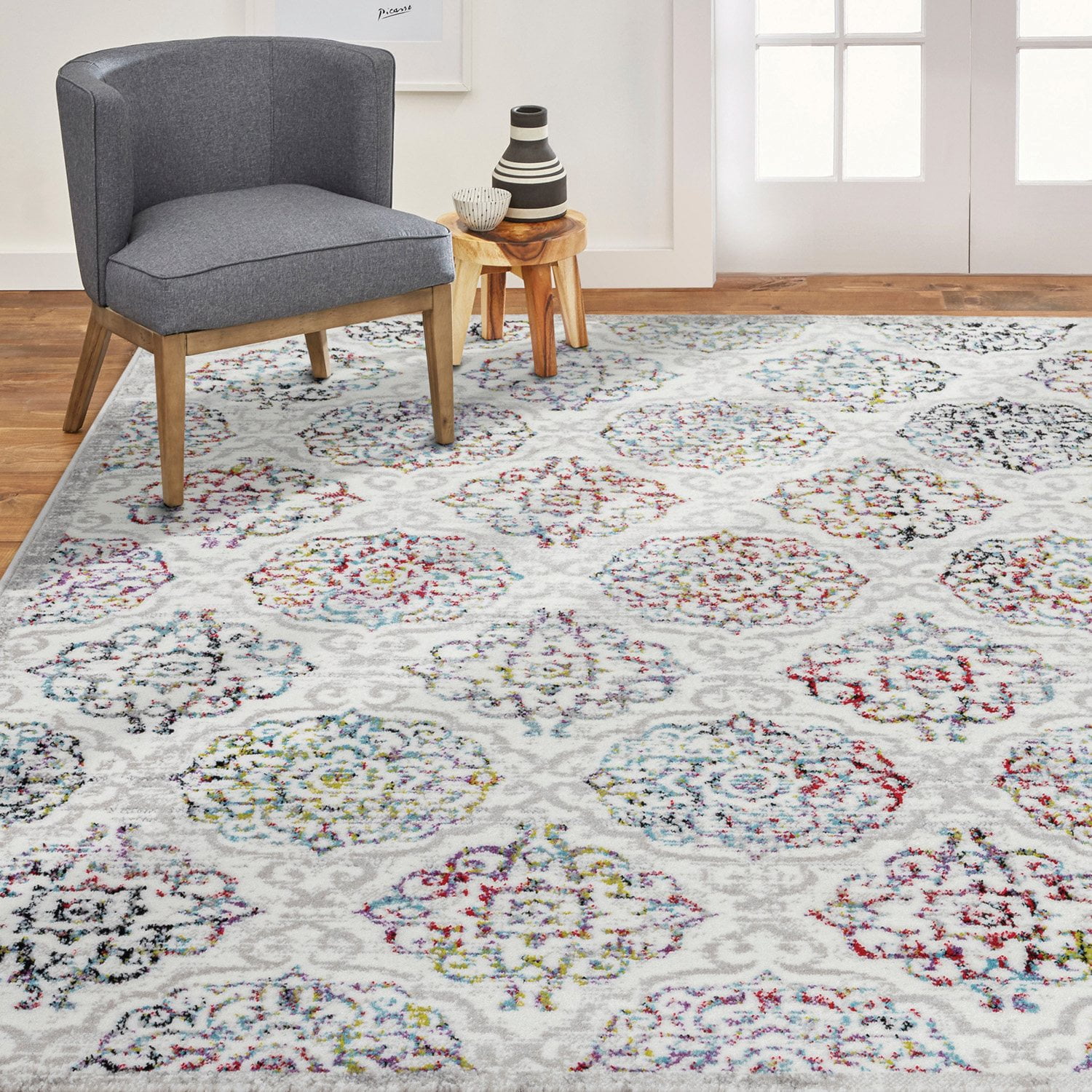 Home Dynamix Boho Andorra Transitional Damask Area Rug, Assorted Sizes ...