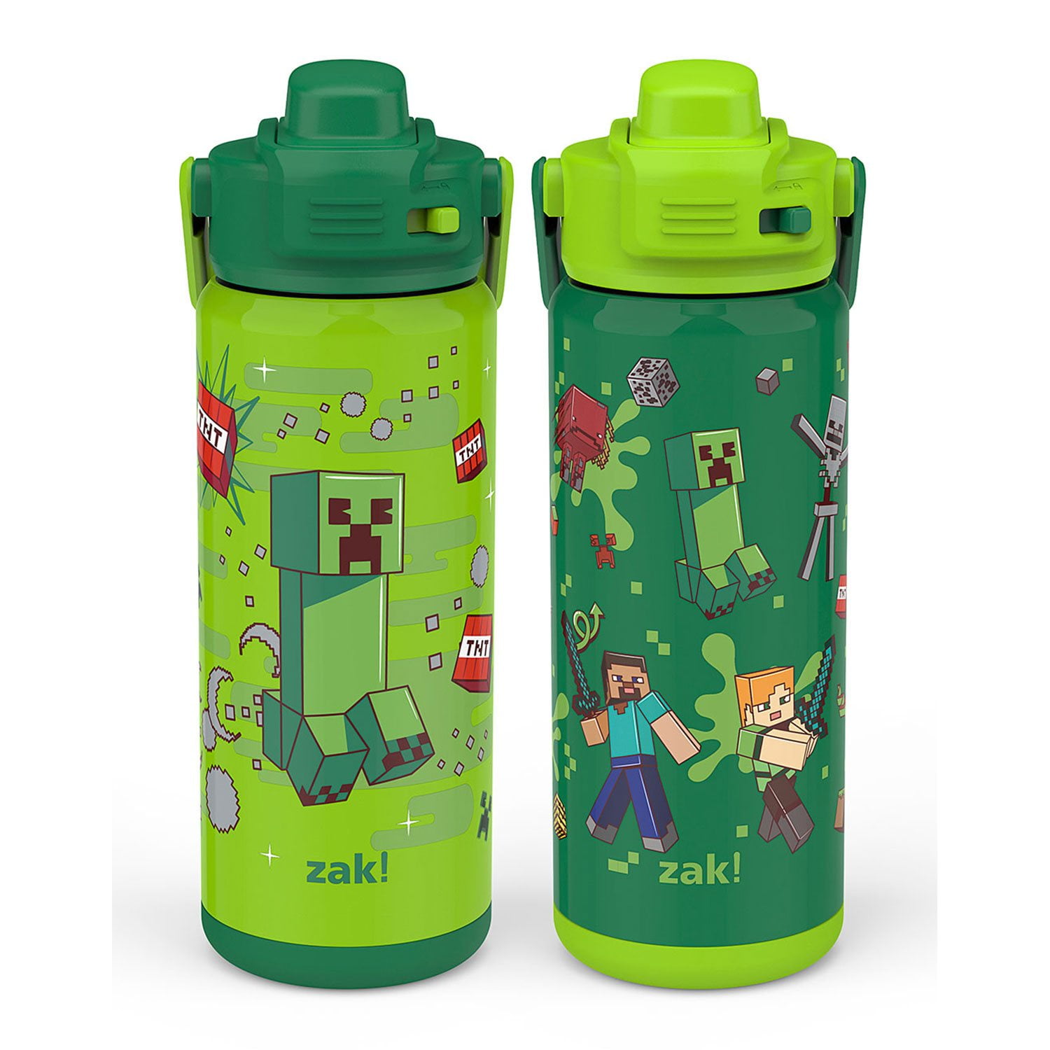 Zak Designs 20-oz. Stainless Steel Double Wall Beacon Straw Bottle for ...