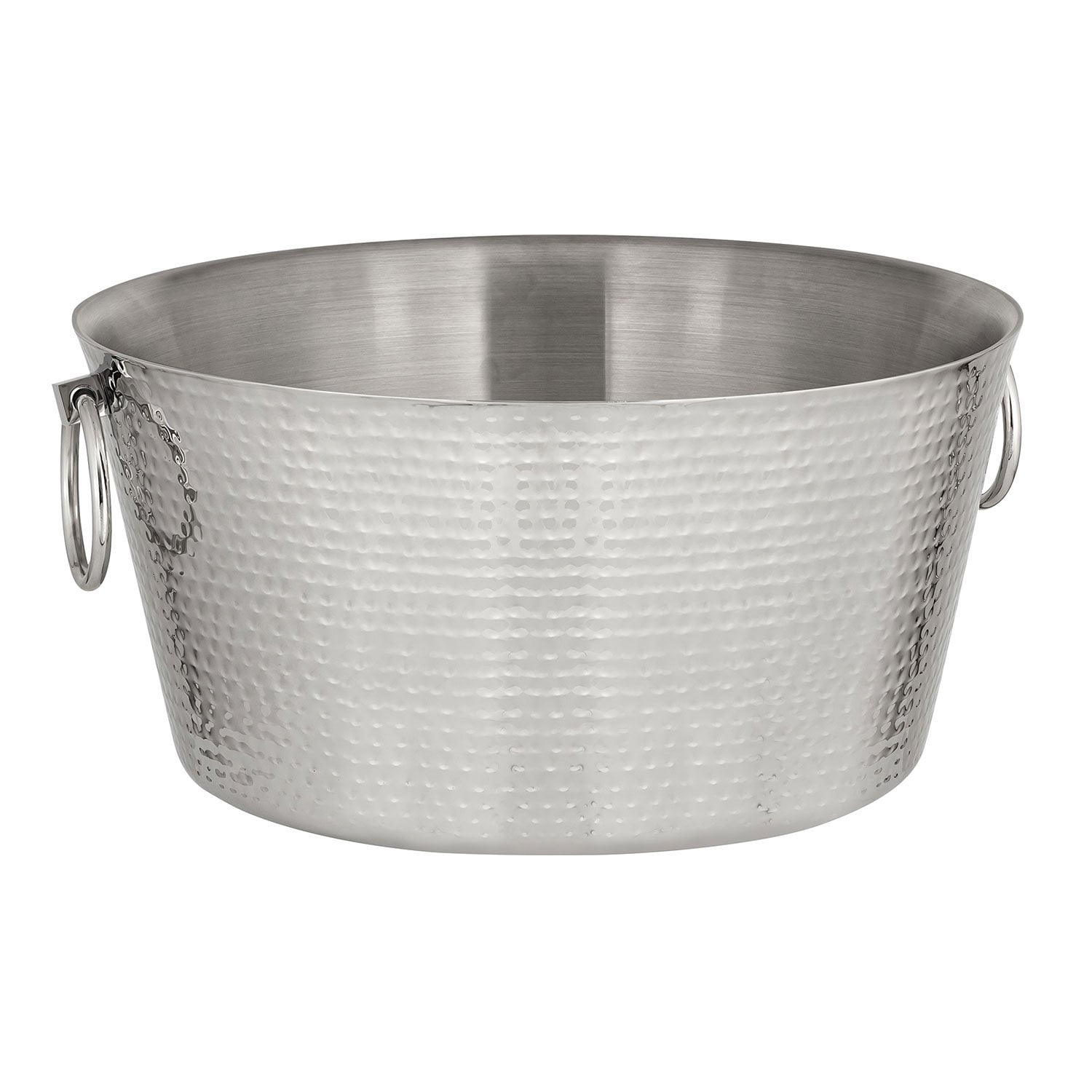 SKI 30 Quart Hammered Double Walled Stainless Steel Beverage Tub ...