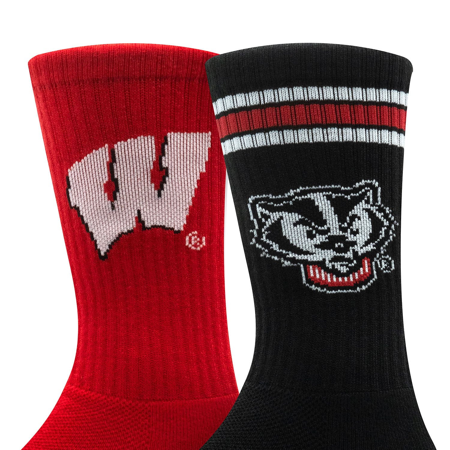 Wisconsin Badgers Adult 2-Pack Crew Socks - Samsclub.com
