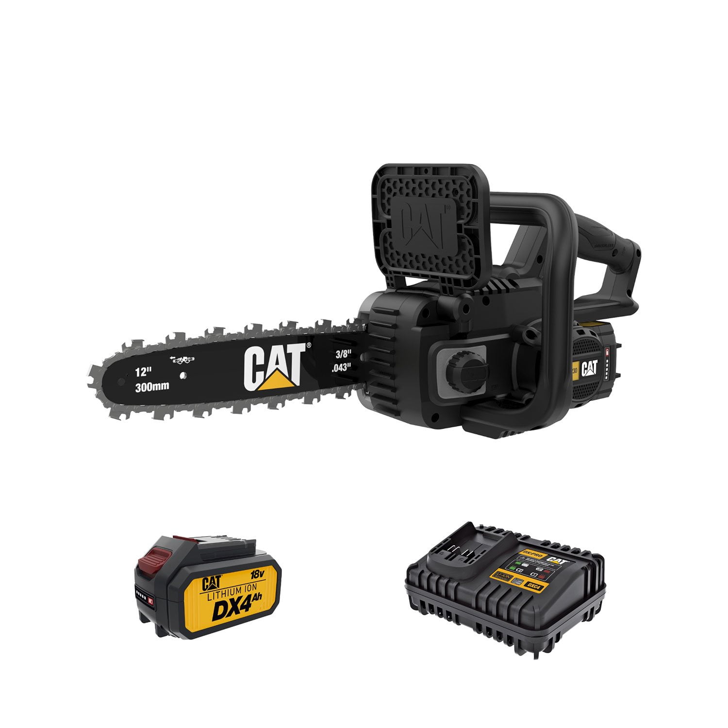 CAT DG230 18V Brushless 12” Chainsaw with Tool-Free Chain Tensioning ...