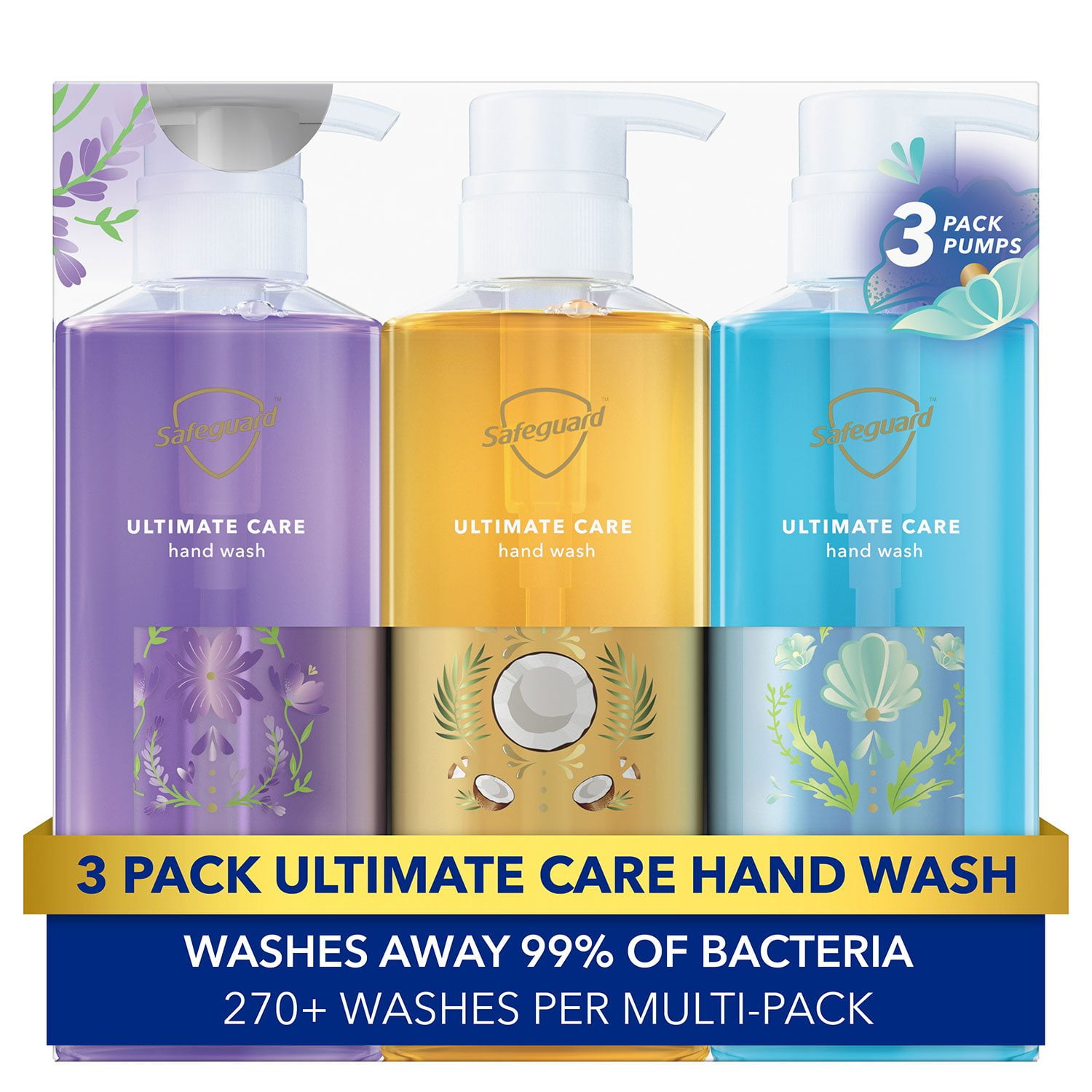Safeguard Ultimate Care Hand Wash, Variety Pack, 15.5 fl. oz., 3 pk ...