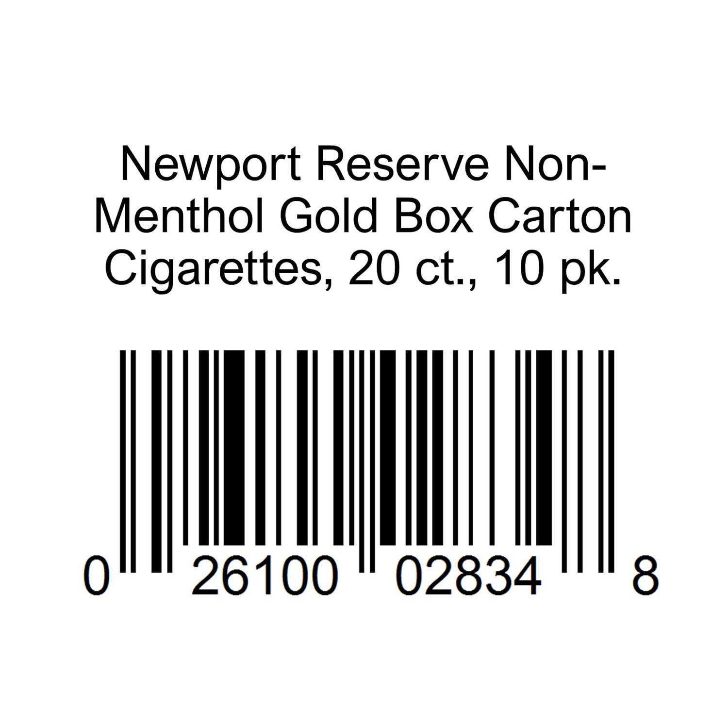 Newport Reserve Non-Menthol Gold Box Carton Cigarettes, 20 ct., 10 pk ...