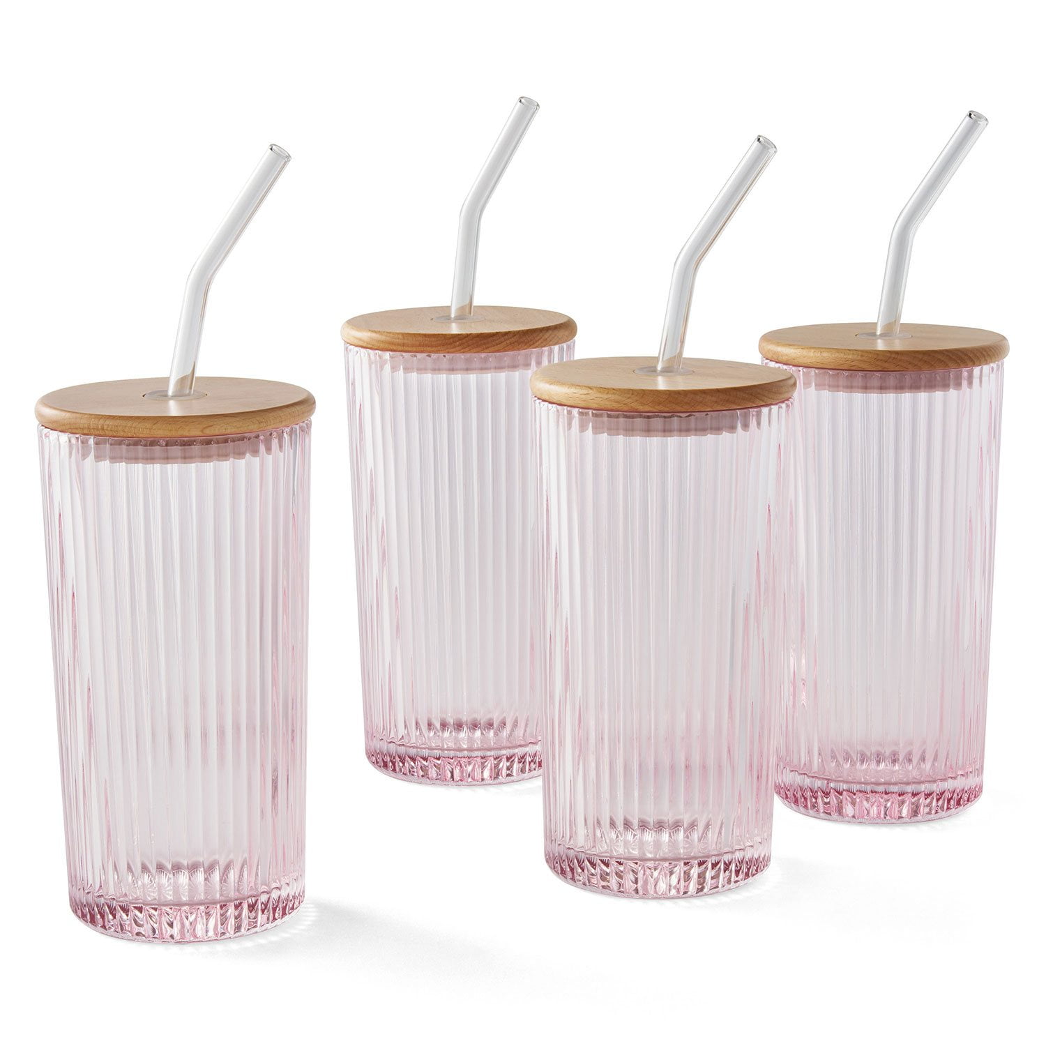 Member's Mark 4-Pack Glass Tumblers with Beech Wood Lids - Samsclub.com