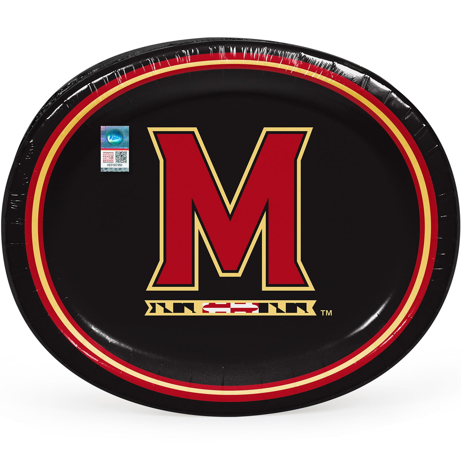 NCAA Oval Paper Plates, 10" x 12", 50 ct., Choose Team - Samsclub.com