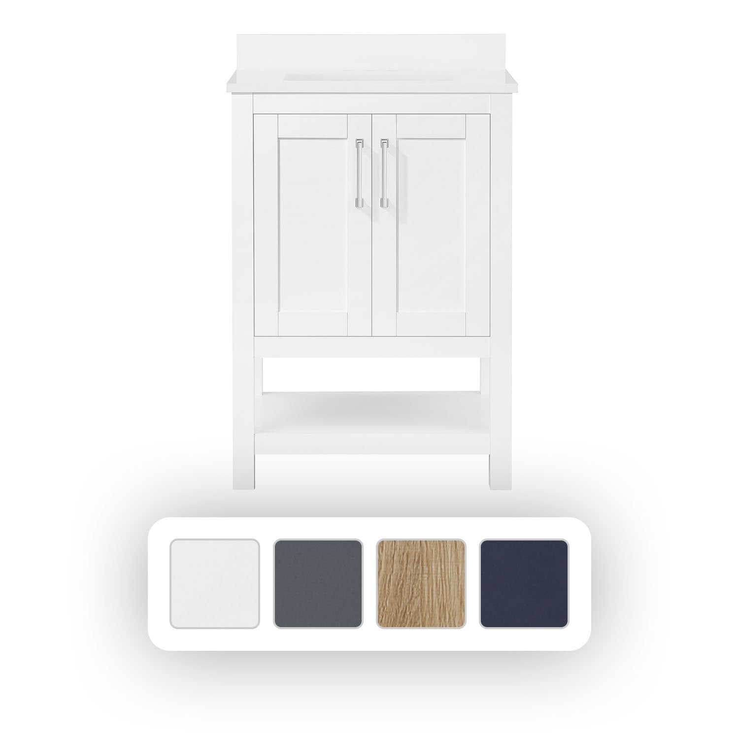 OVE Decors Vegas 24" W x 19" D Freestanding Bathroom Vanity With Sink ...