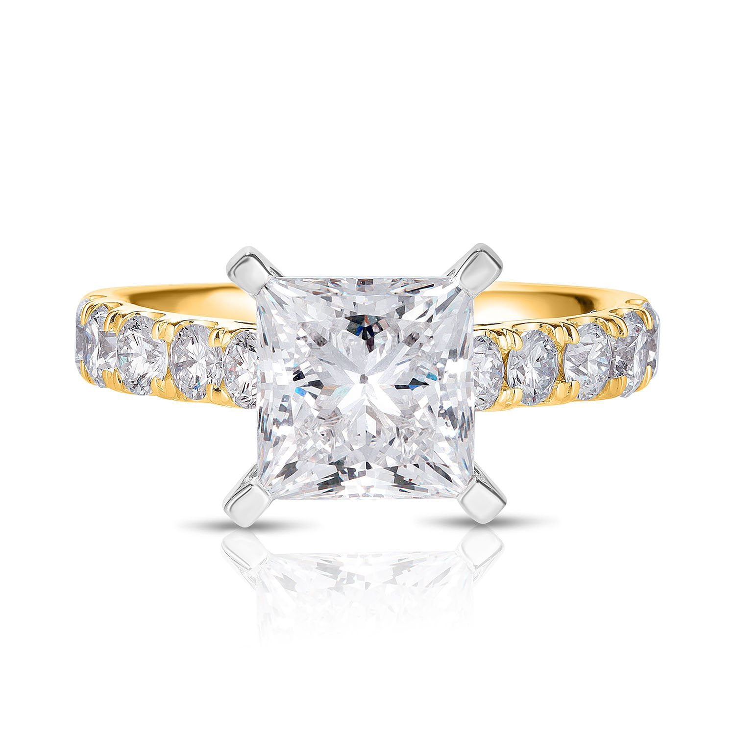 Lab Created Princess Cut Diamond Ring In 18K Gold - Samsclub.com