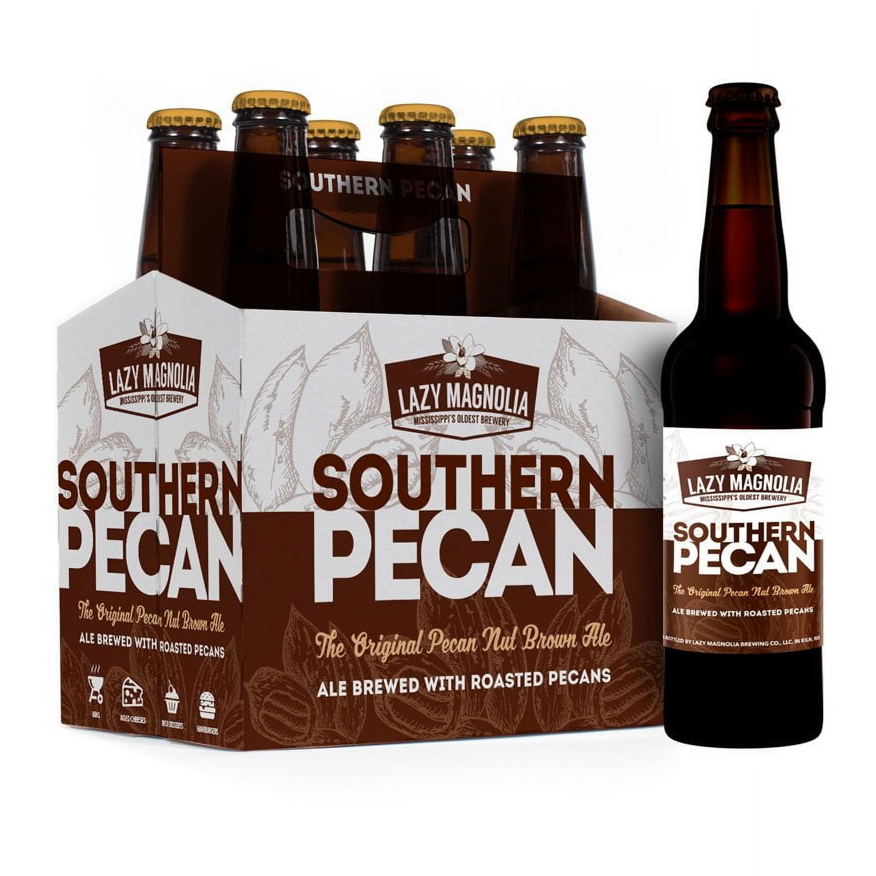 Lazy Magnolia Southern Pecan Ale Beer, 12 fl. oz. bottle, 6 pk ...