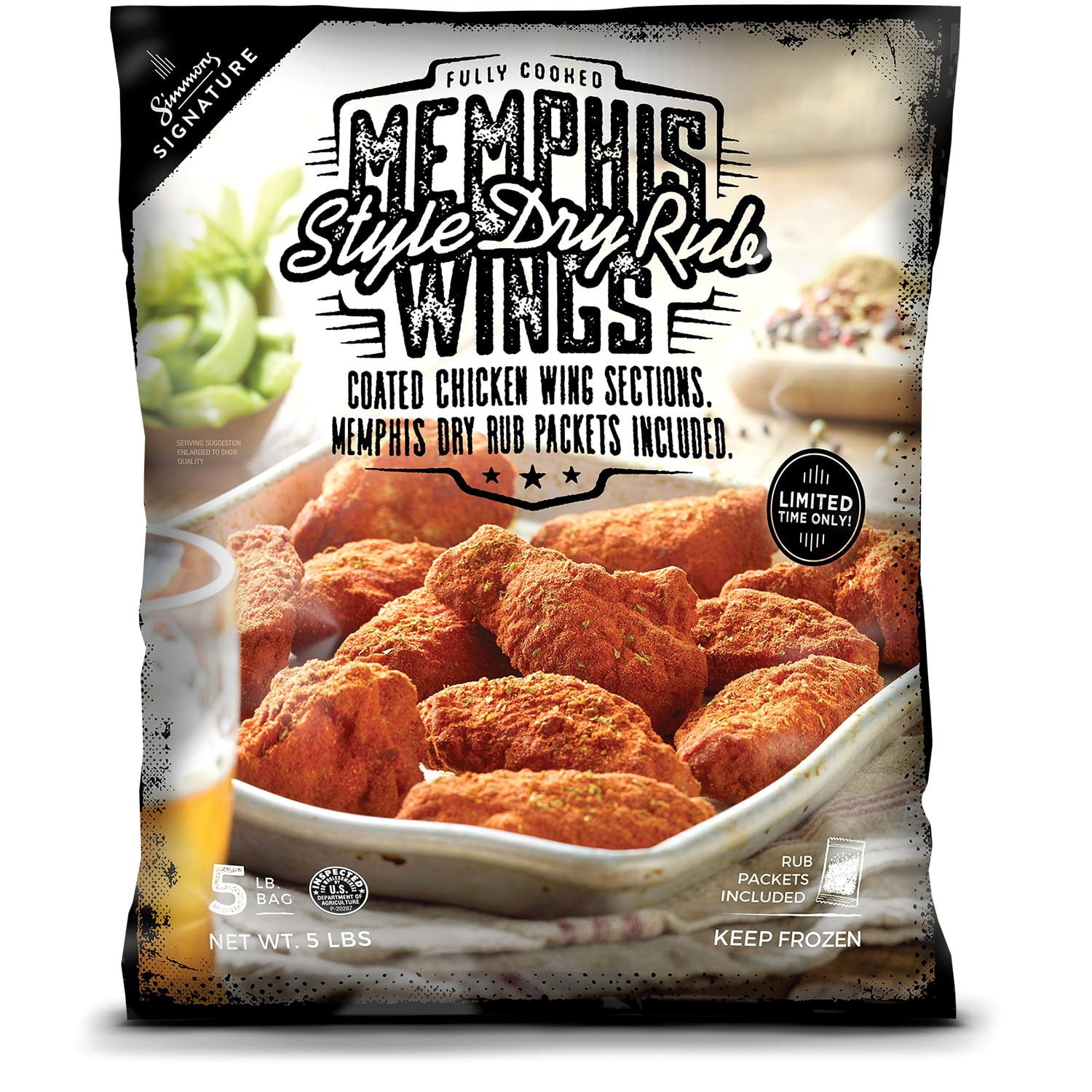 Simmons Signature Memphis Dry Rub Chicken Wings (5 lb.) - Samsclub.com