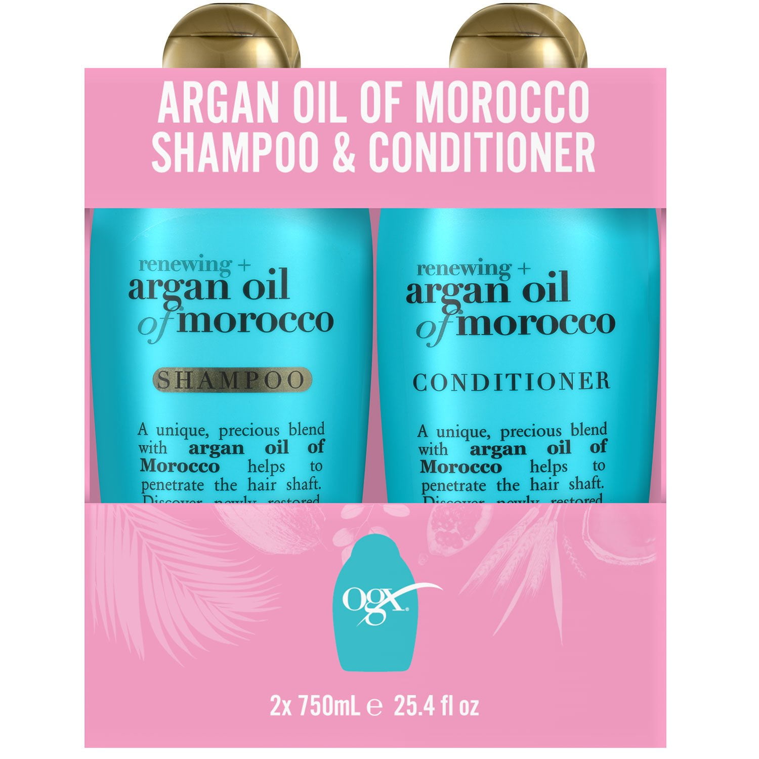 OGX Argan Oil of Morocco Shampoo and Conditioner (25.4 fl. oz., 2 pk ...