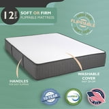 LulaaBED 12" Soft & Firm Flippable Memory Foam Mattress & Adjustable ...