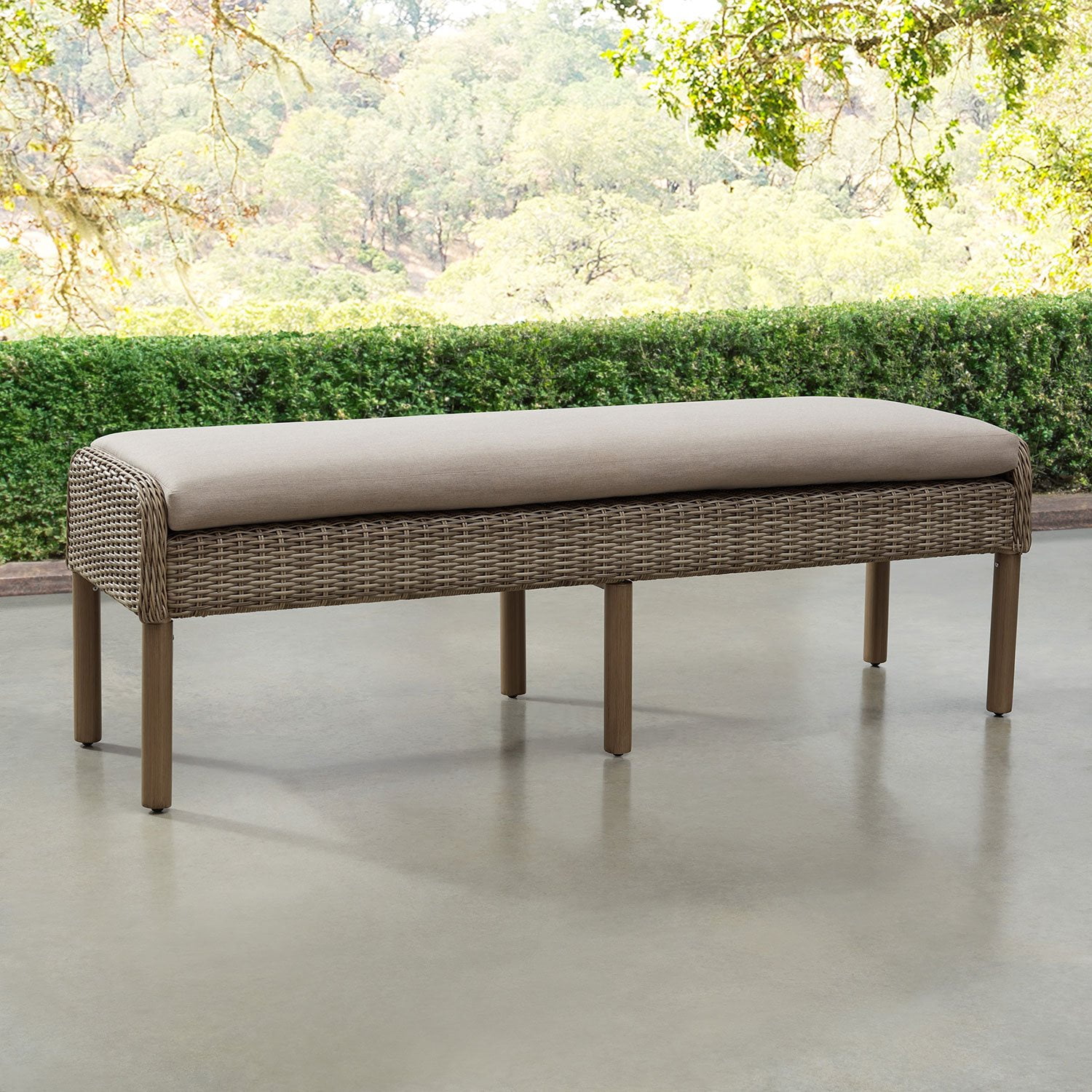 Member's Mark Rosehill Armless Patio Bench with Sunbrella Fabric ...