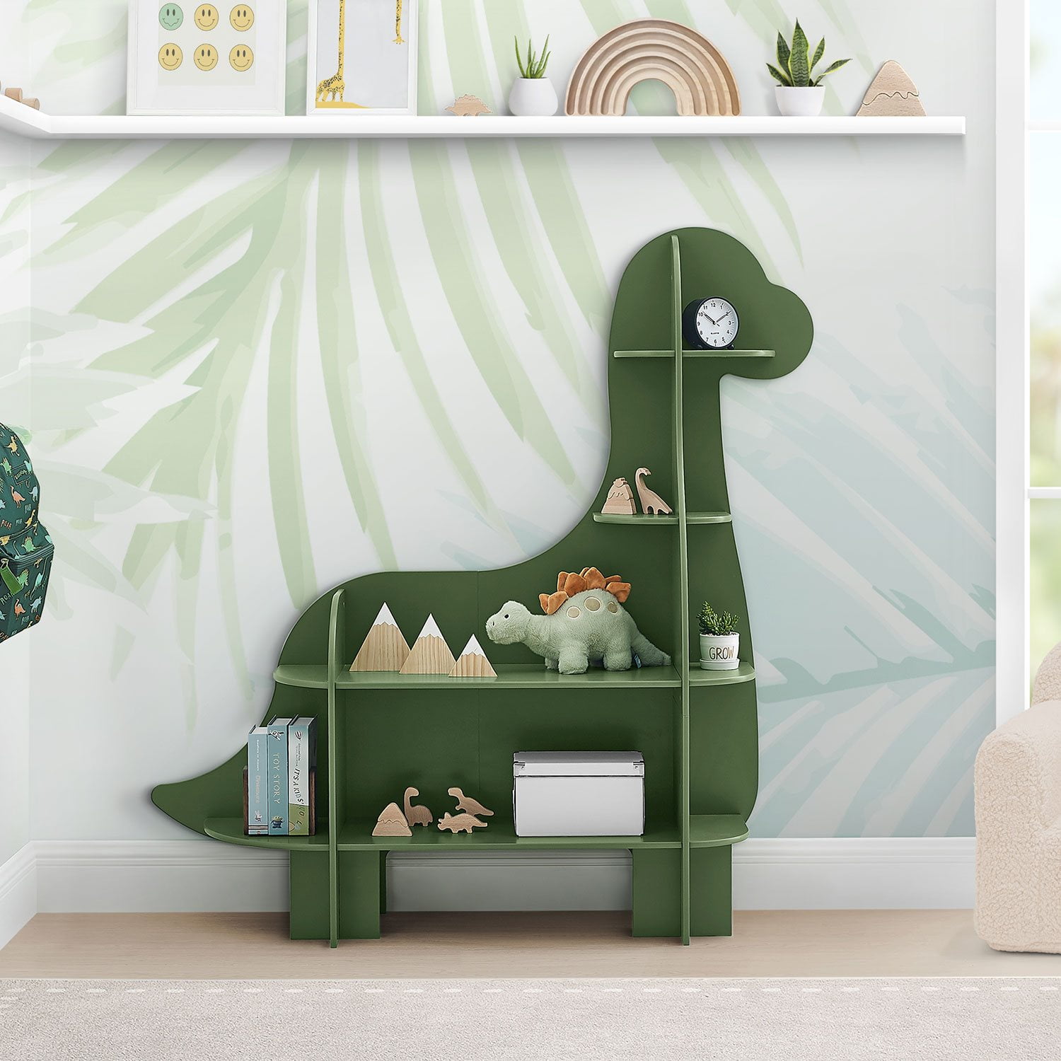 Delta Children Dinosaur Shaped Bookcase, Green - Samsclub.com