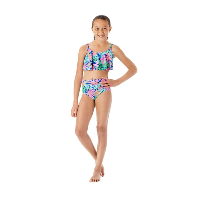 Member's Mark Girls 2-Piece Flounce Swim Set - Samsclub.com