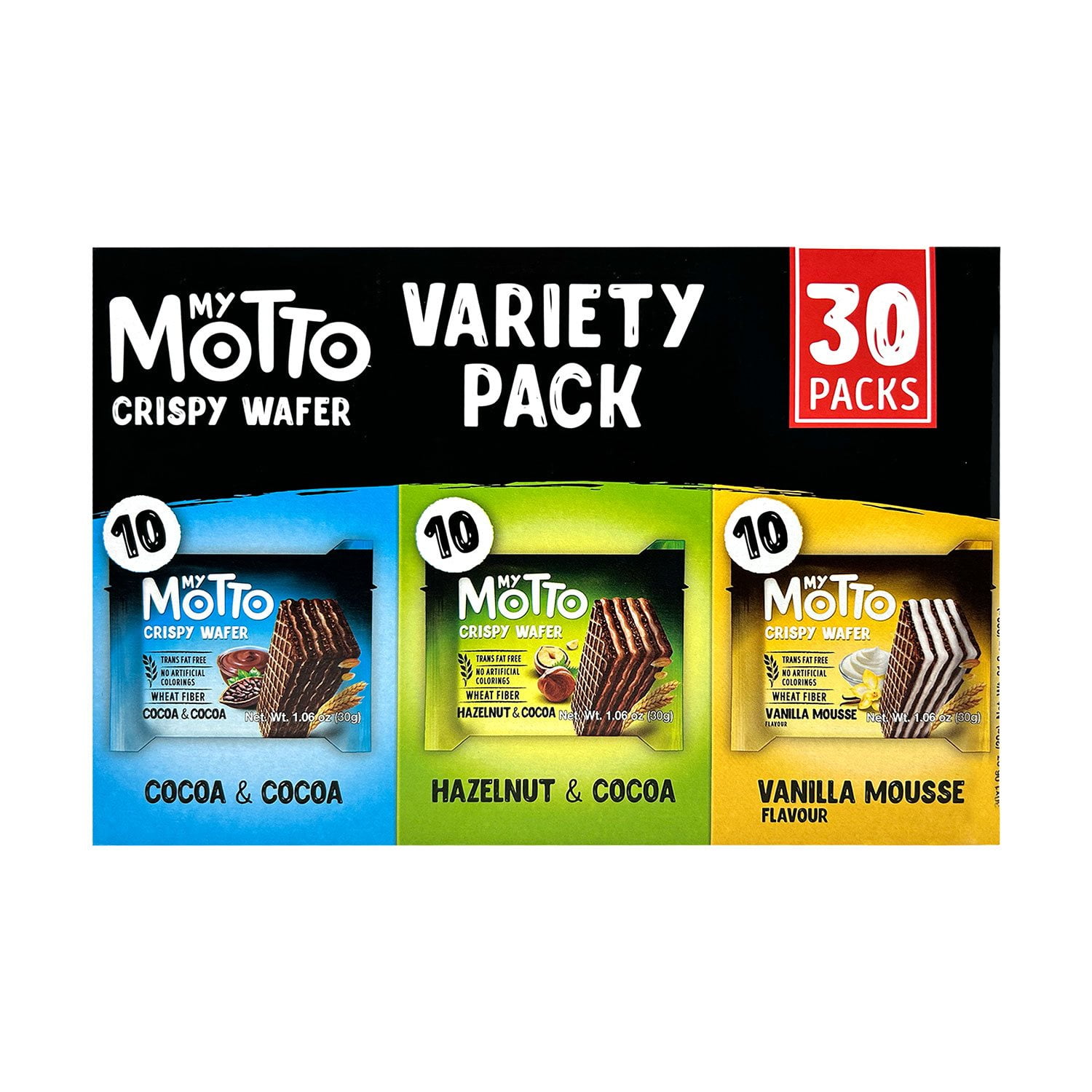 My Motto Crispy Wafer Variety Pack, 1.06 oz., 30 pk. - Samsclub.com