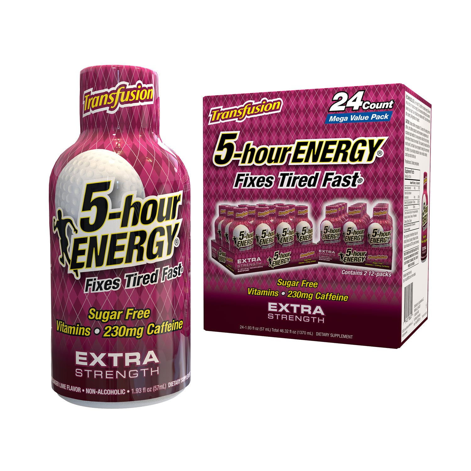 5-hour ENERGY Shot, Extra Strength, Transfusion 1.93 fl. oz., 24 pk ...