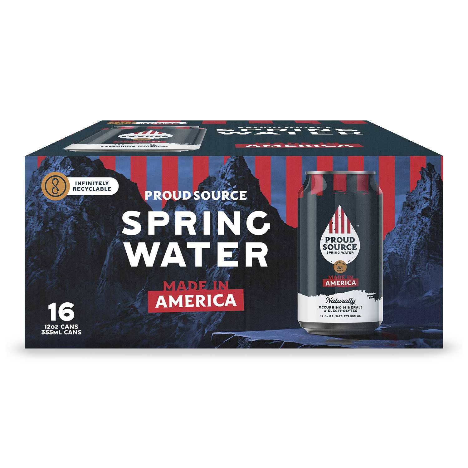 Proud Source Spring Water Made in America 12 fl. oz., 16 pk. - Samsclub.com