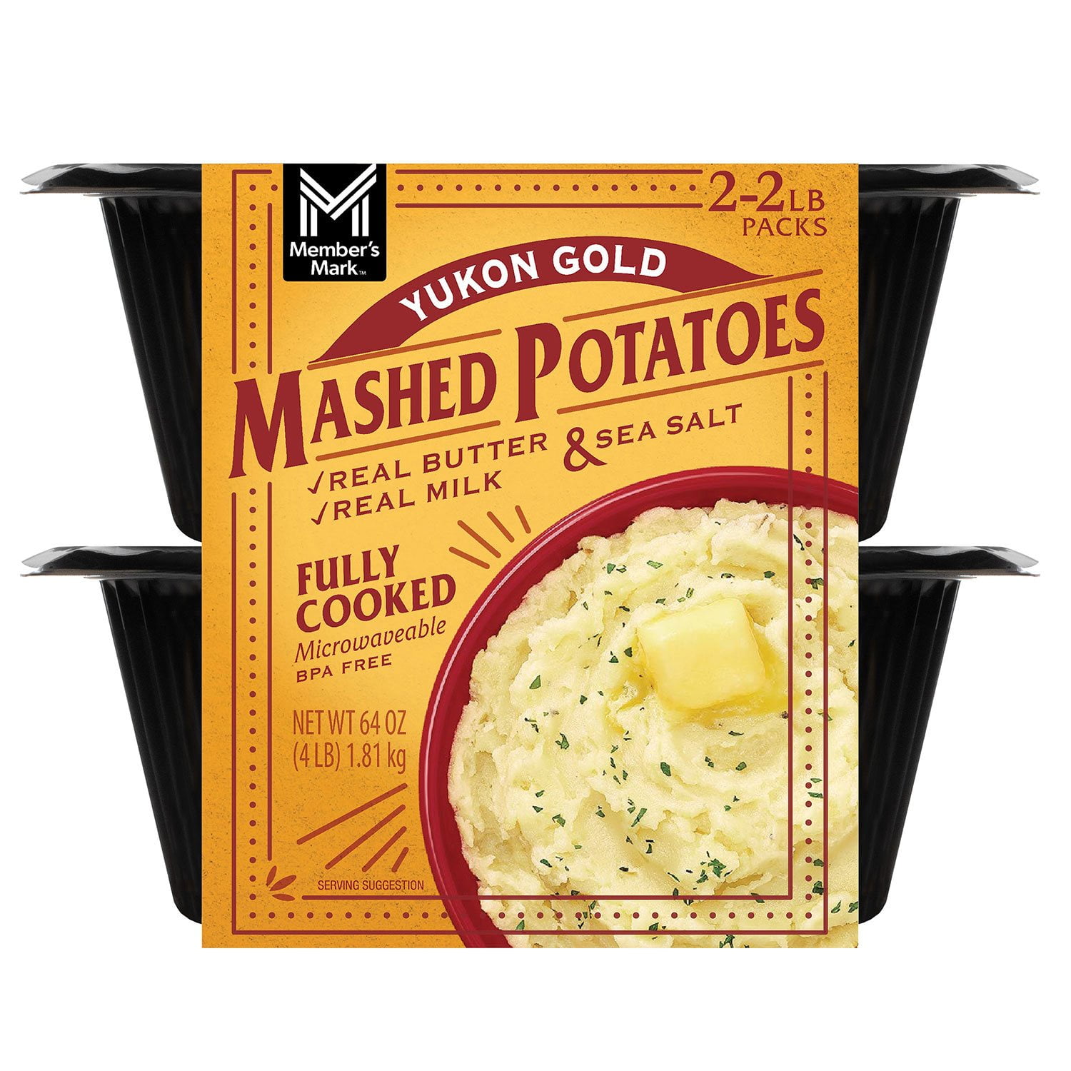 Member's Mark Yukon Gold Mashed Potatoes, 32 oz. each, 2 ct. - Samsclub.com
