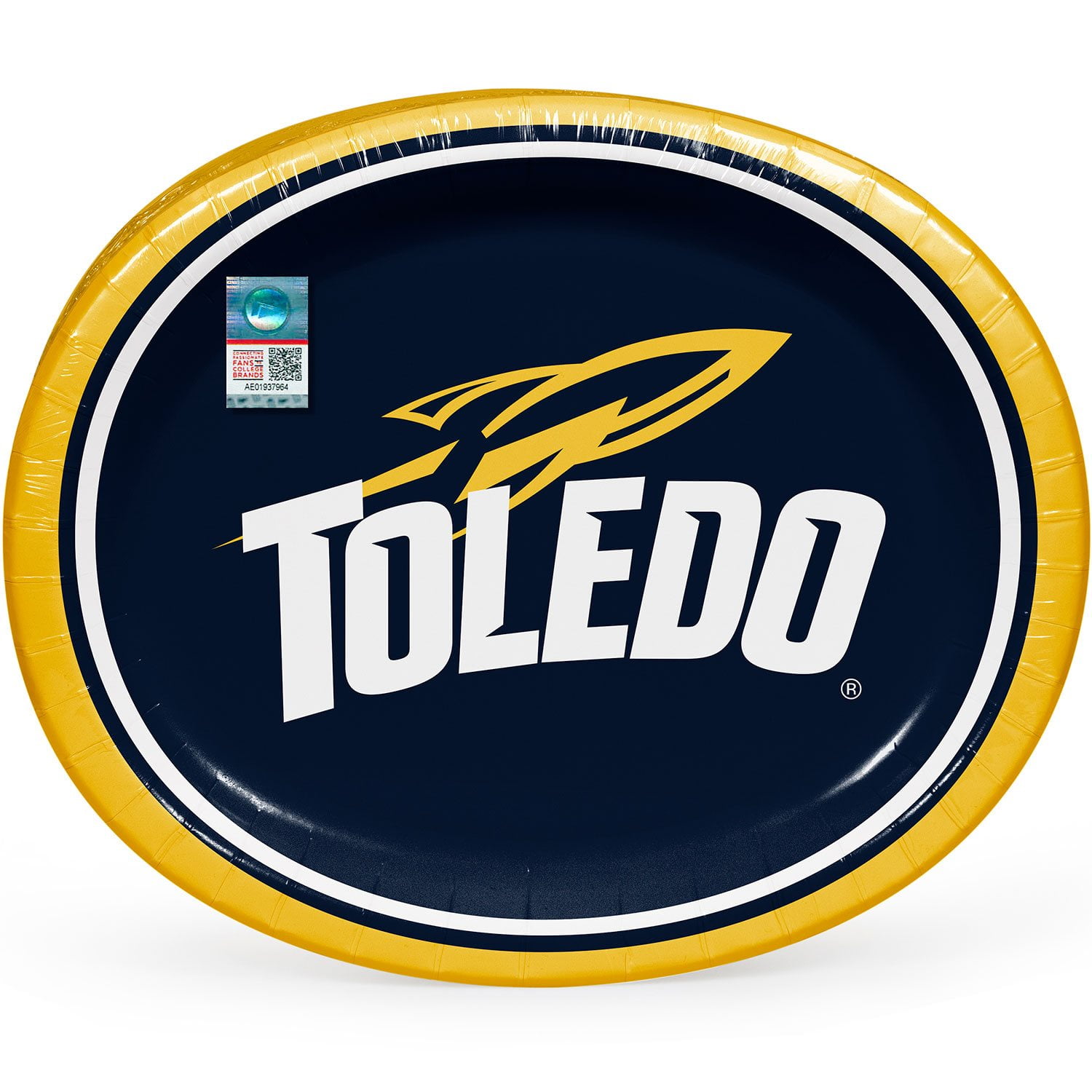 NCAA Oval Paper Plates, 10" x 12", 50 ct., Choose Team - Samsclub.com