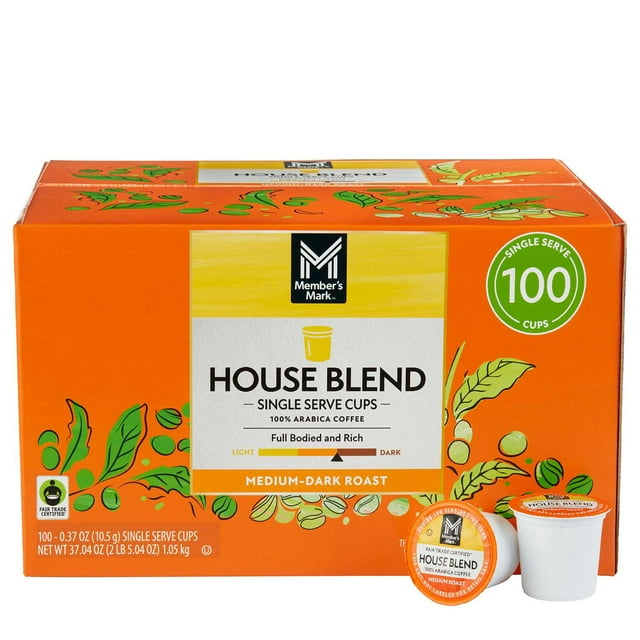 Member's Mark House Blend Roast Coffee Pods, 100 ct. - Samsclub.com