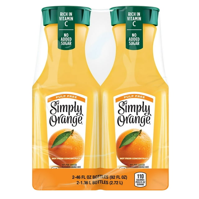 Simply Pulp-Free Orange Juice, 46 fl. oz., 2 pk. - Samsclub.com
